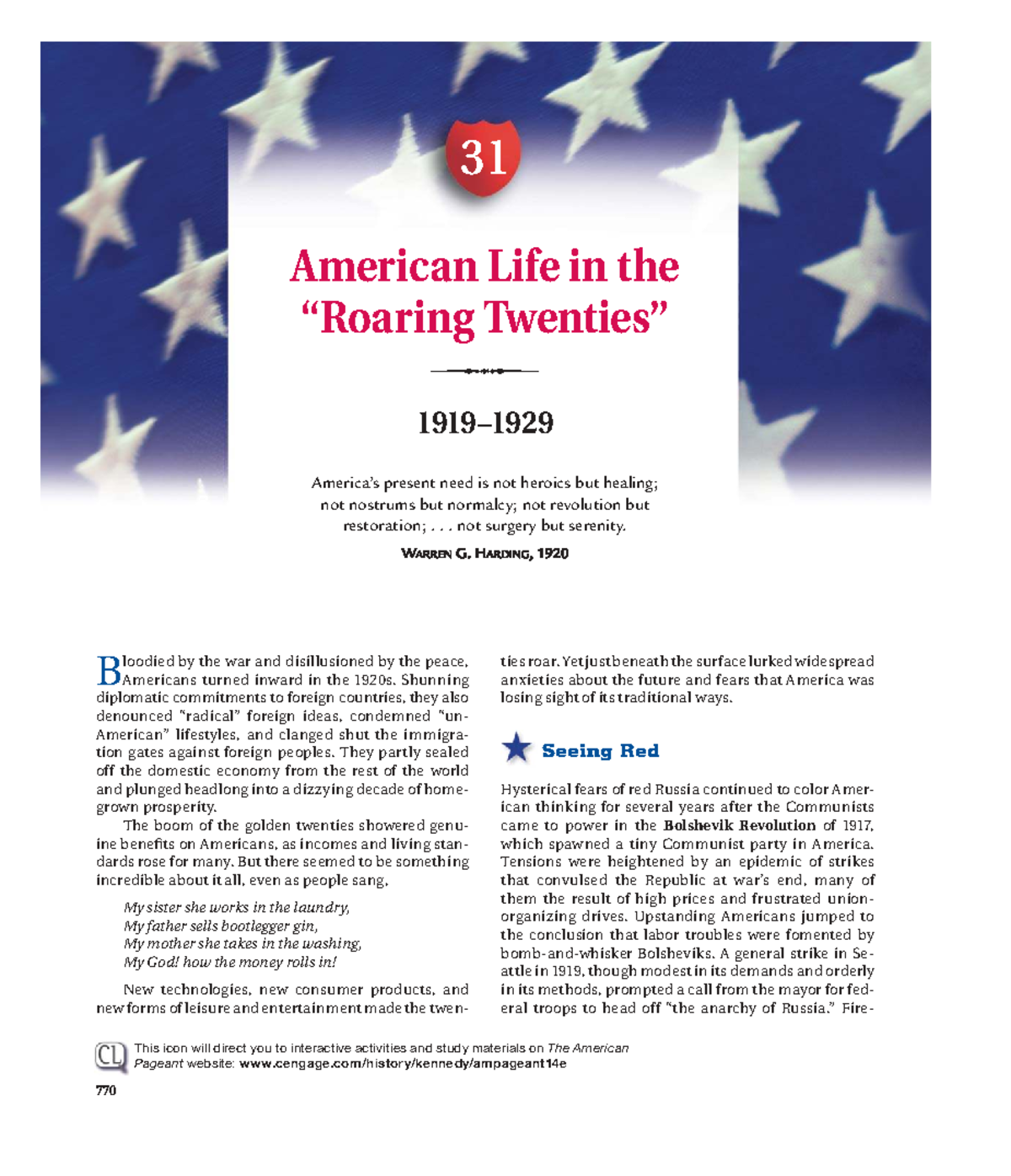 Chapter Notes: American Life in the Roaring Twenties - Studocu