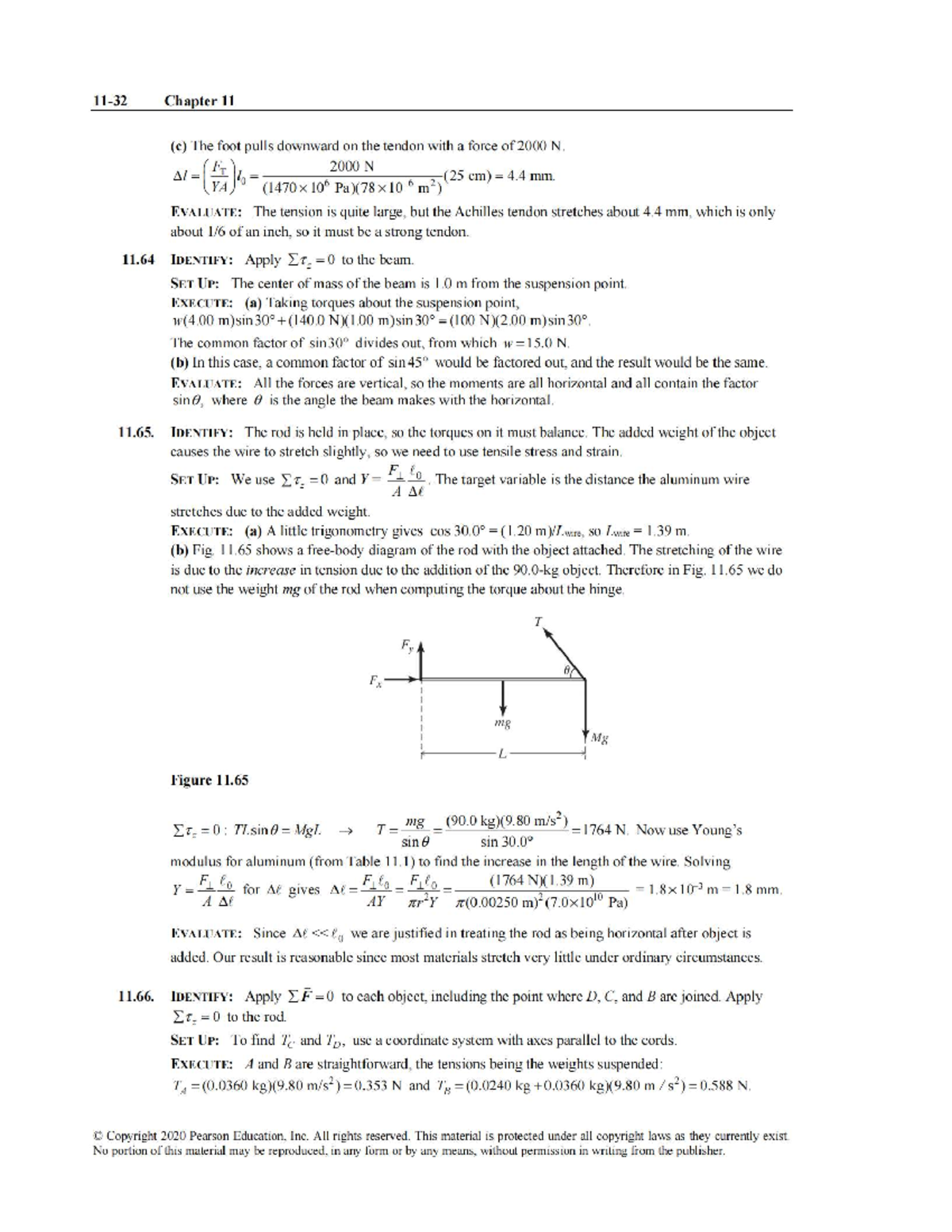 Chapter 11 Solutions: Tension, Torque, and Stretching in Physics - Studocu