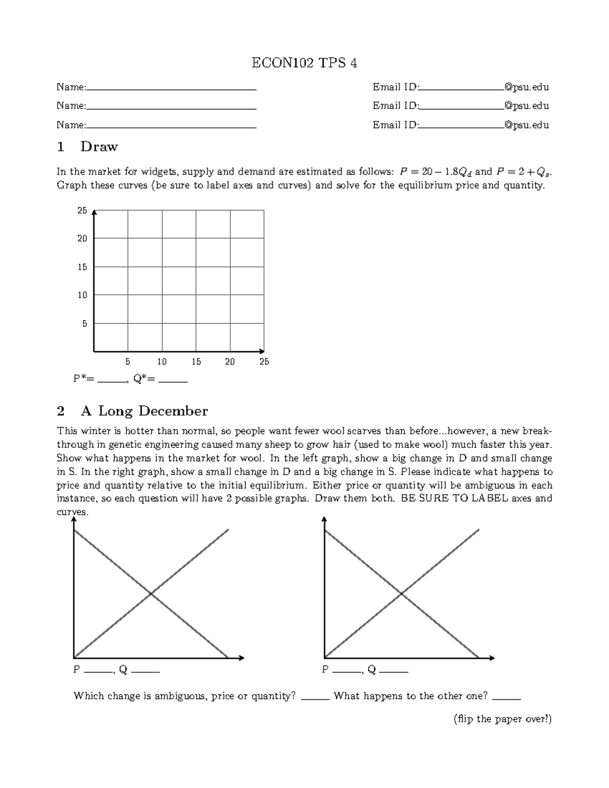 TPS4 - Think 4 assignment - ECON102 TPS 4 Name: Email ID: @psu Name ...