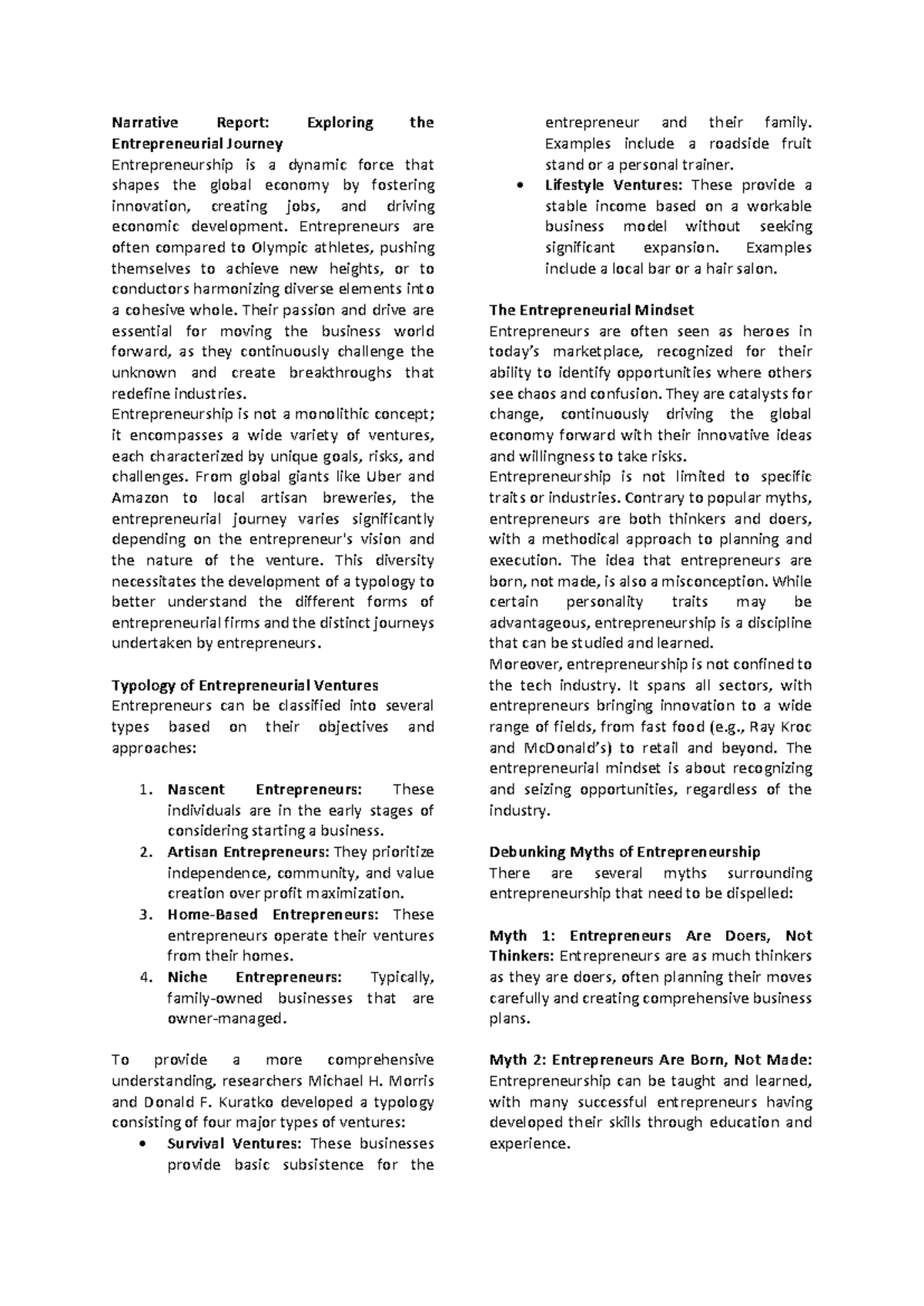 Narrative Report - Chapter 1-5 and 7 Entrep - Narrative Report ...