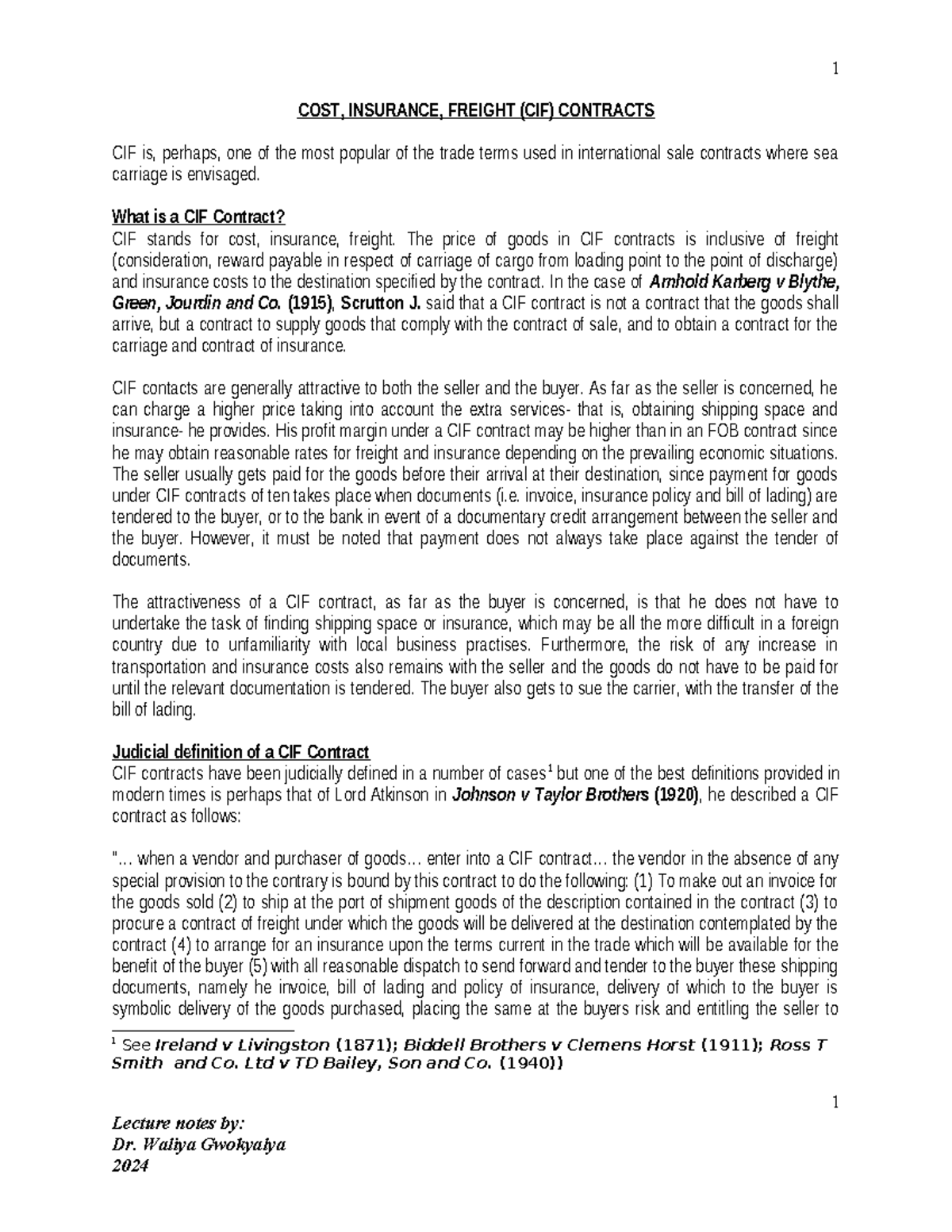 CIF Contracts: Understanding Cost, Insurance, and Freight in Trade ...