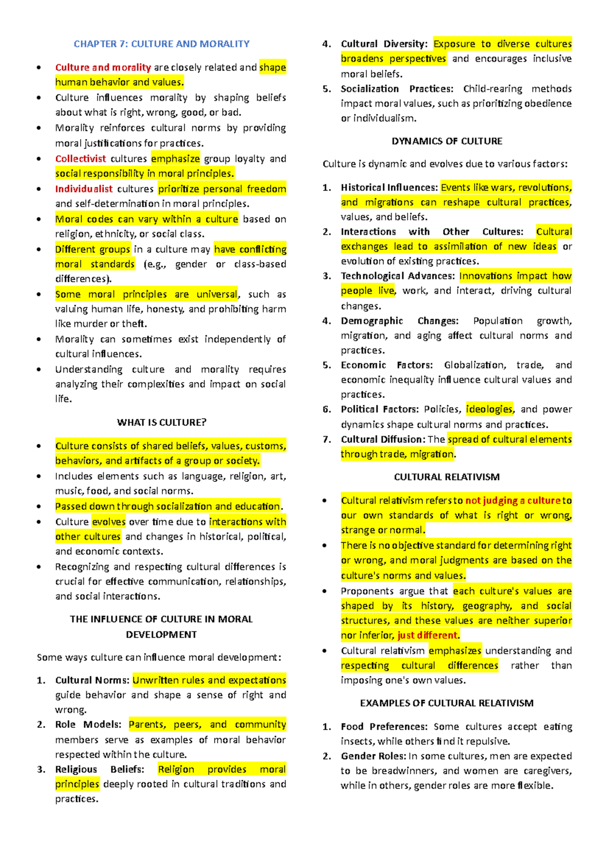 ETHICS 101: CULTURE, MORALITY, AND PROFESSIONAL ETHICS REVIEWER - Studocu