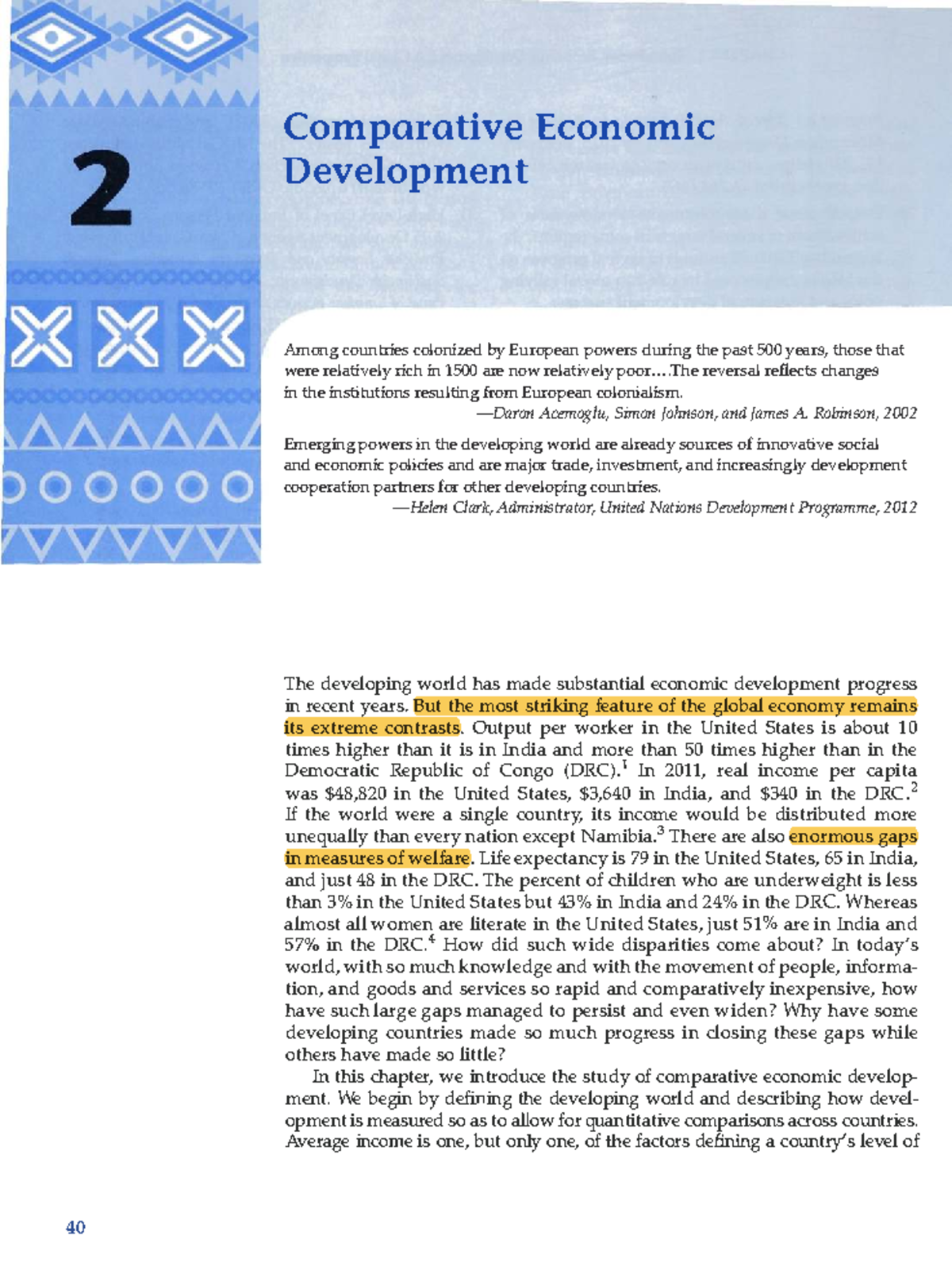 Comparative Economic Development: Insights from Todaro & Smith (2015 ...