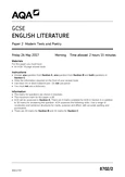 AQA GCSE English Literature Paper 2: Modern Texts & Poetry Exam Guide ...