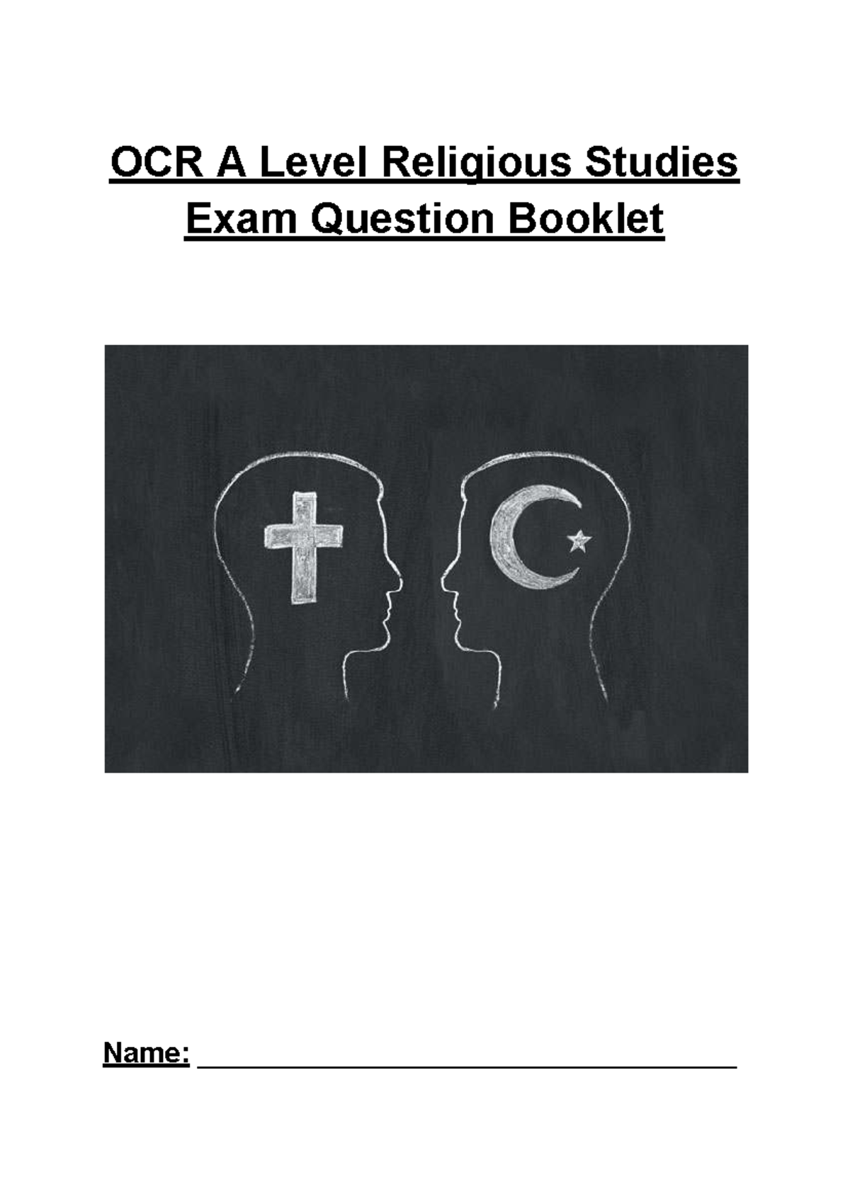 OCR A Level Religious Studies Exam Question Booklet: Past Papers ...