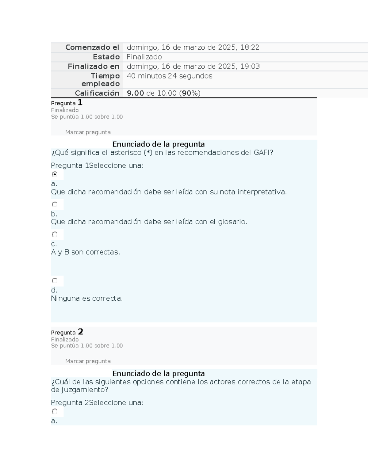 Examen Final - INTRODUCCION AL SISTEMA ALA (90% calificación) - Studocu