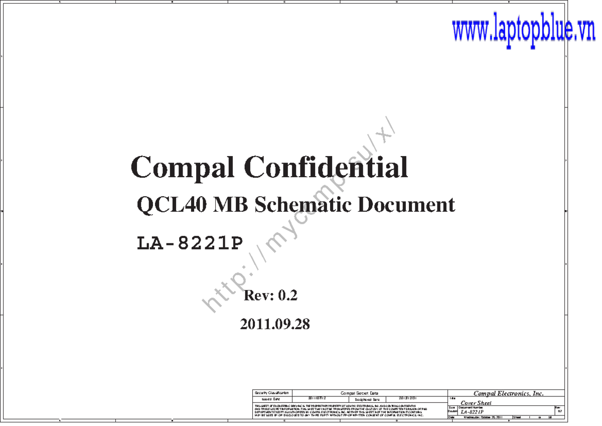 Asus k45a compal la8221p laptop schematic - ht t p: / / m ycom p/ x/ A ...