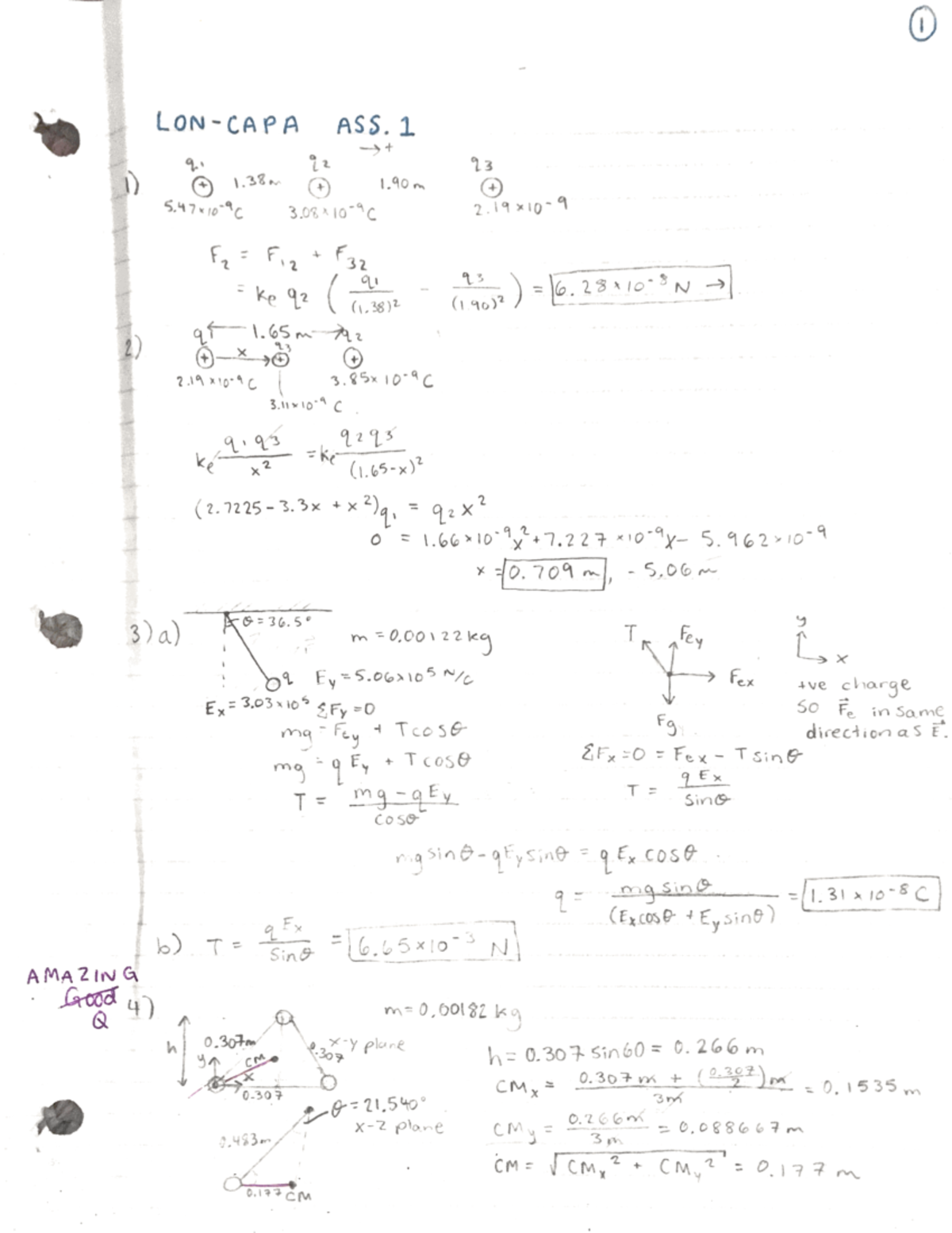 PHYS 1E03 Capa Solutions Complete Document - 1E03 - Studocu