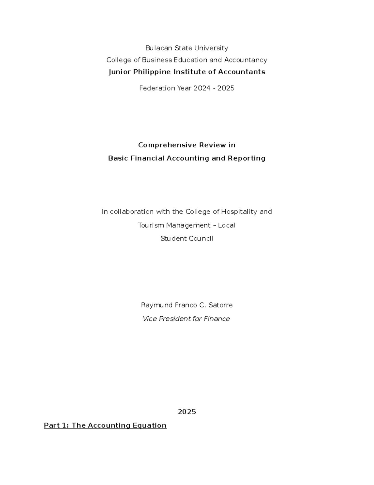 CHTM LSC RS - BFAR - Basic Accounting - Bulacan State University ...