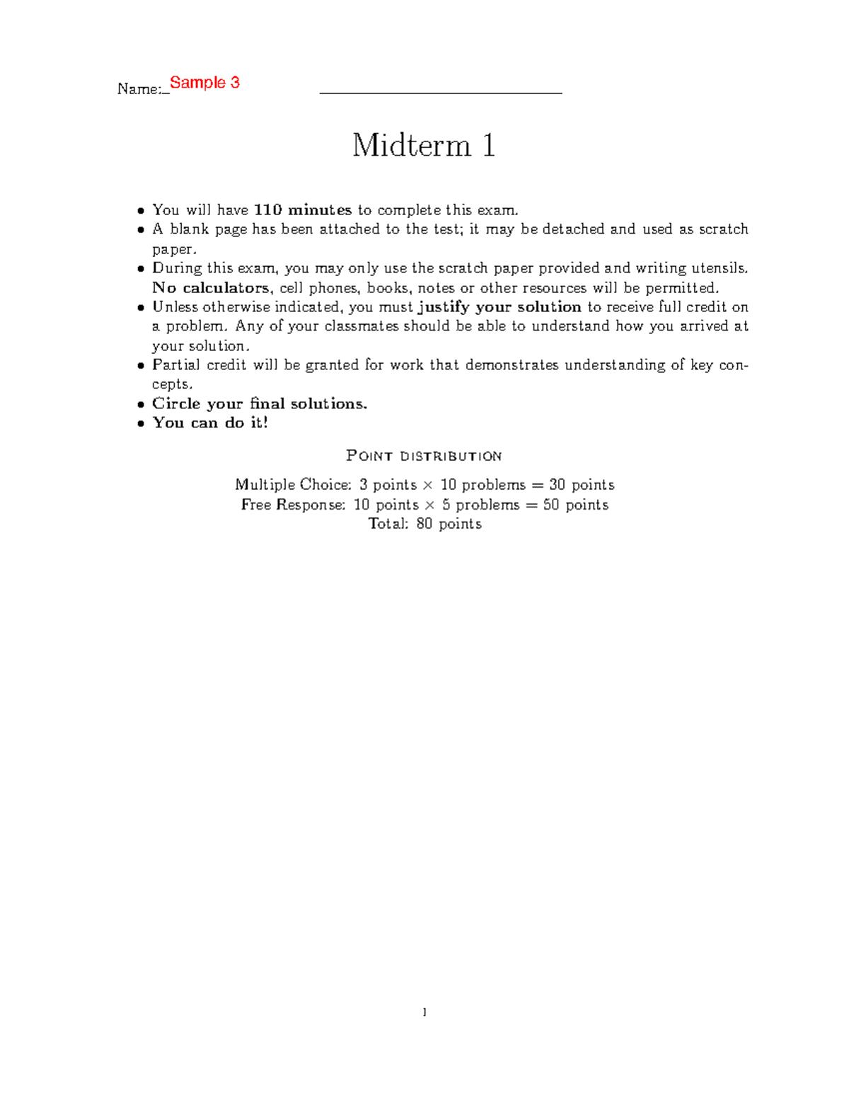 Calculus 3 Midterm Exam Review - 2017 Fall - Studocu