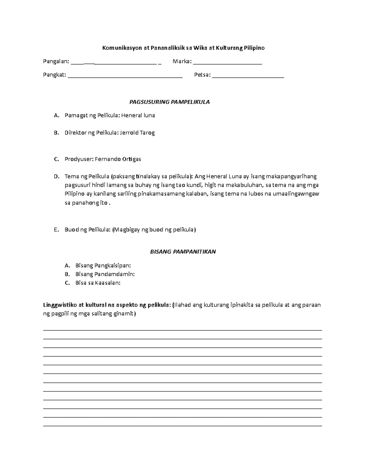 DLP for COT fil 7 - filipino - GRADE 7 DAILY LESSON PLAN (Pang-araw ... DLP for COT fil 7 - filipino - GRADE 7 DAILY LESSON PLAN (Pang-araw ...