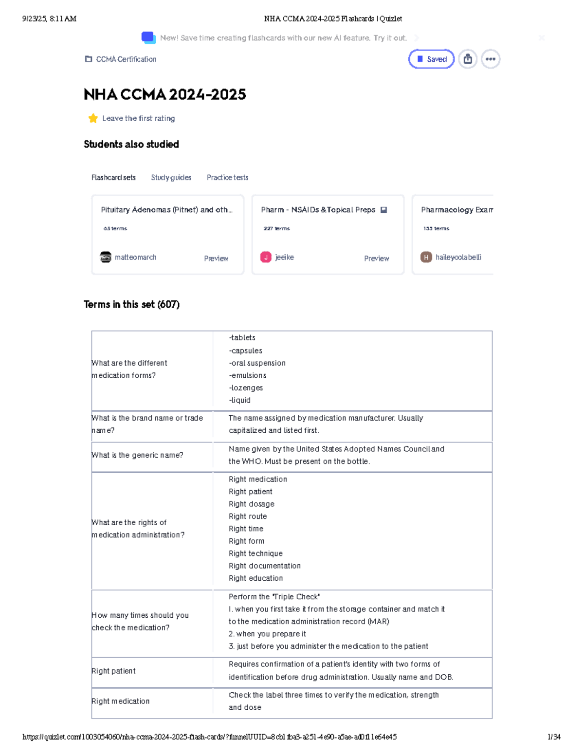 NHA CCMA 2024-2025 Comprehensive Study Guide & Flashcards - Studocu