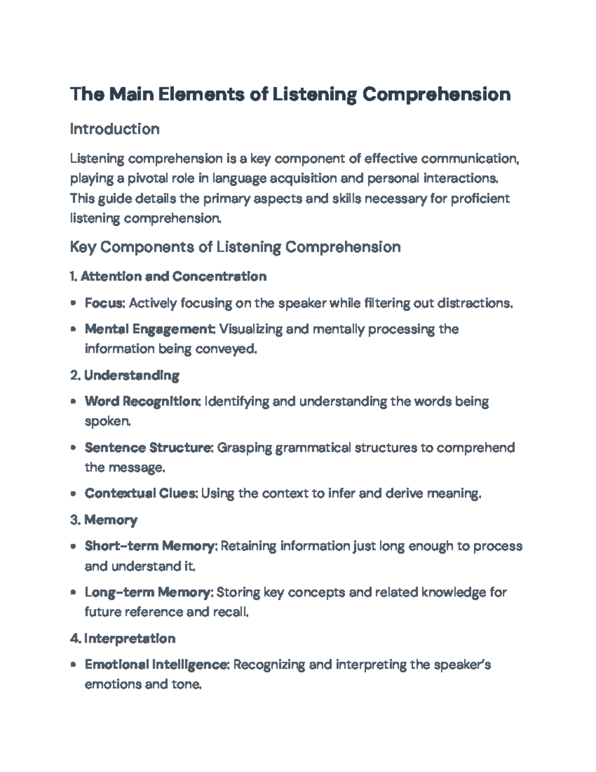 Enhancing Listening Comprehension: Techniques & Key Elements Guide ...