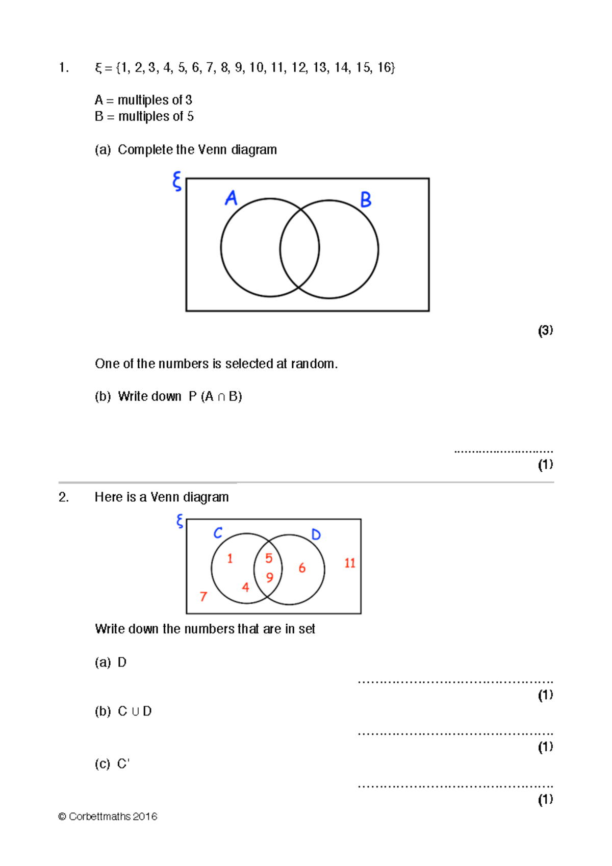 Venn Diagrams Study Notes for Y8 Math (Course Code: VENN-Y8) - Studocu
