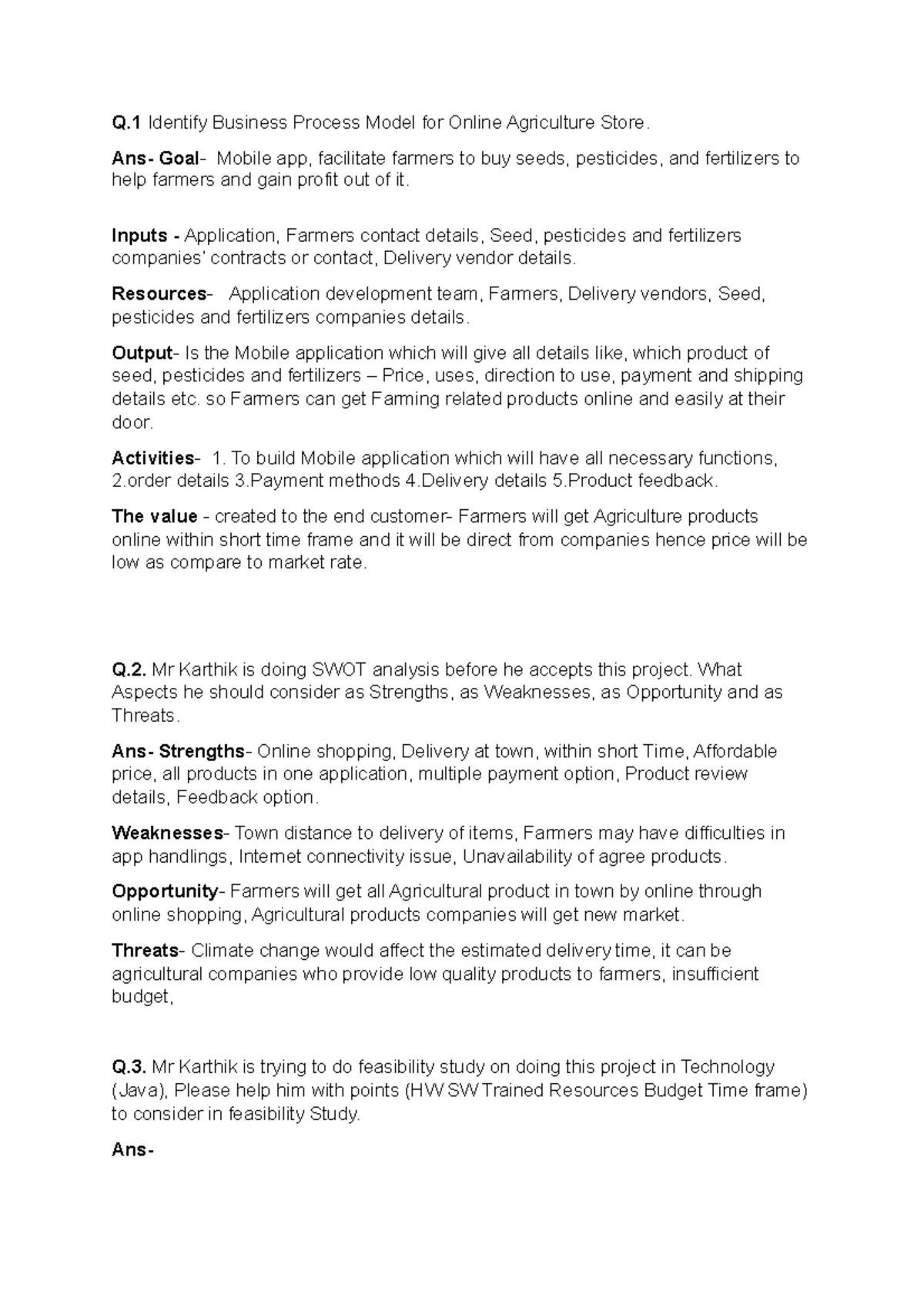 Capstone Project 1 Answers Project Name Online Agriculture Product Store Question 1 Bpm 2
