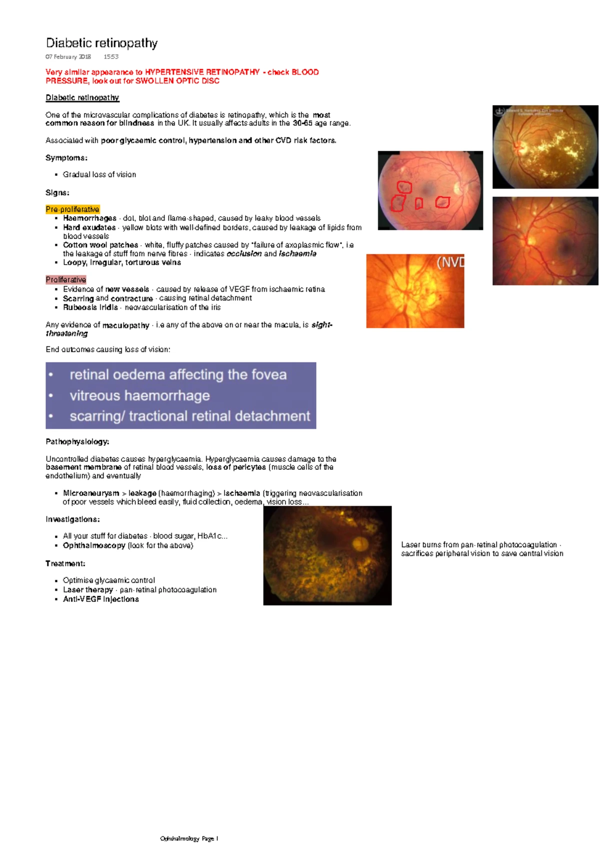 Retinal Detachment: Types, Symptoms, Diagnosis & Management - Studocu
