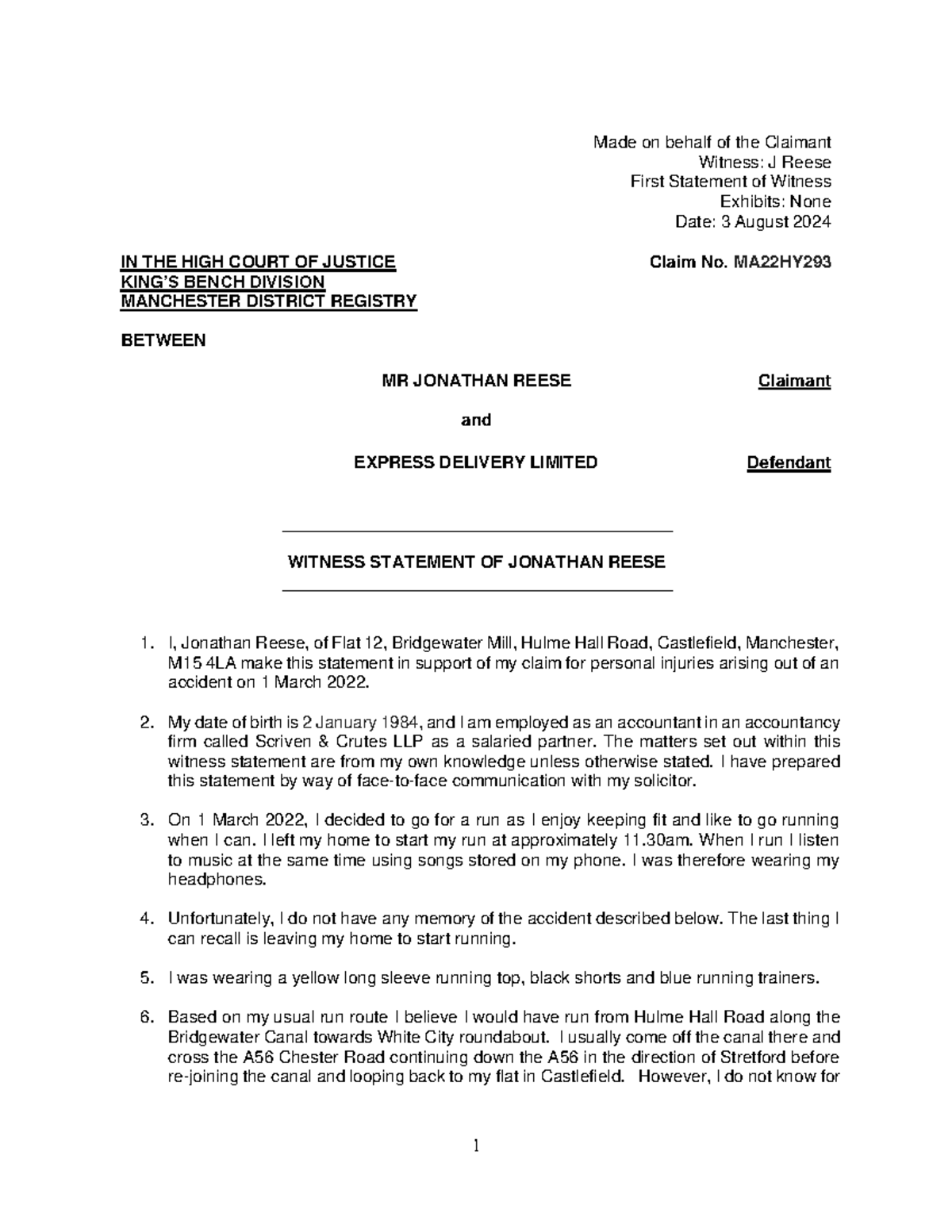 WS4 Reese Witness Statement of Jonathan Reese - Made on behalf of the ...