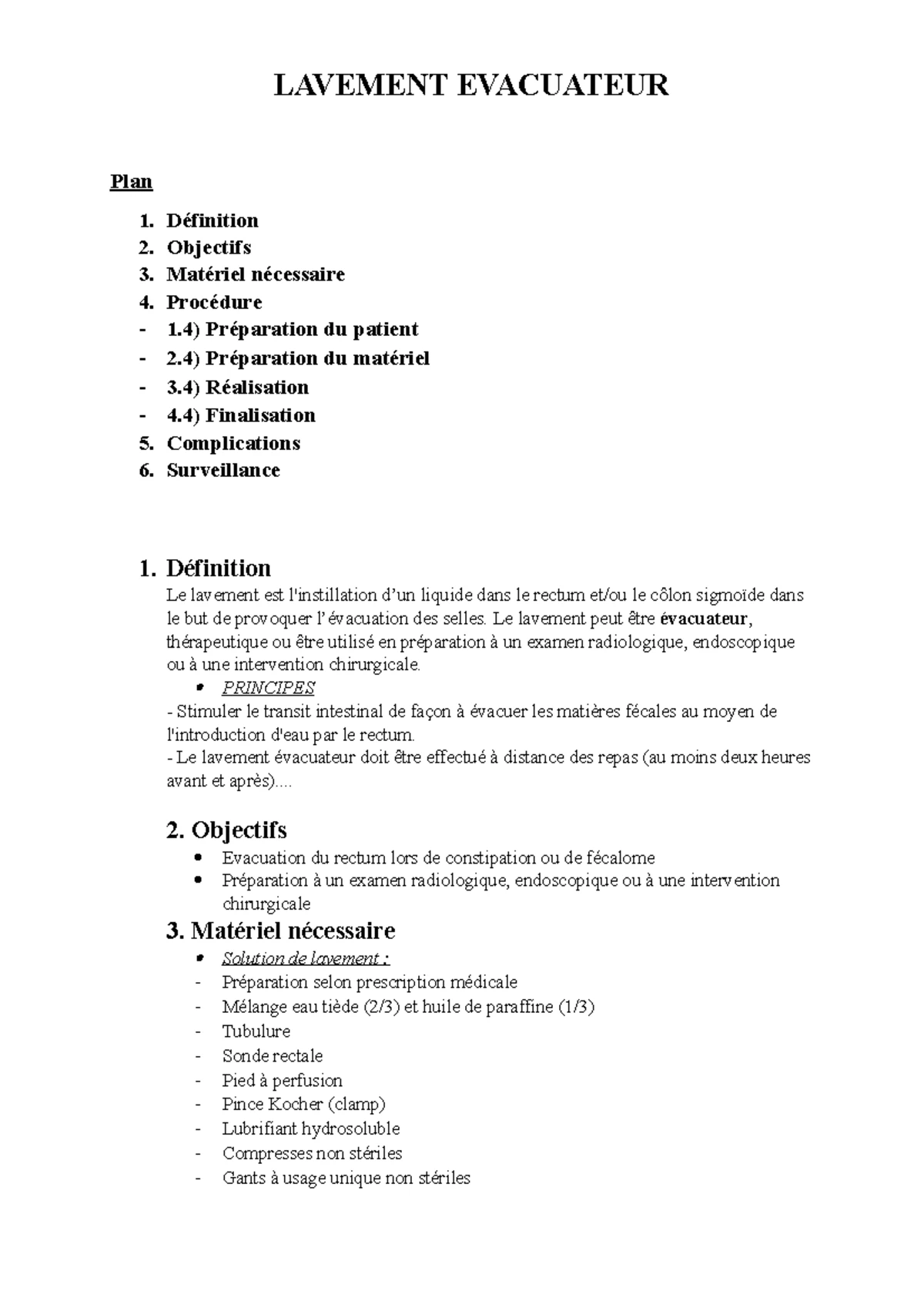 Fiche Technique: Pansement Simple - Méthode et Matériel Essentiel - Studocu