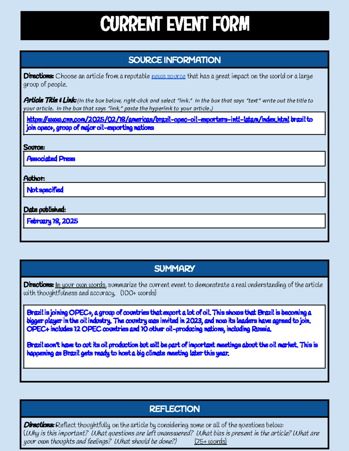 Susen Baltazar Copy of Current Event Assignment - CURRENT EVENT FORM ...