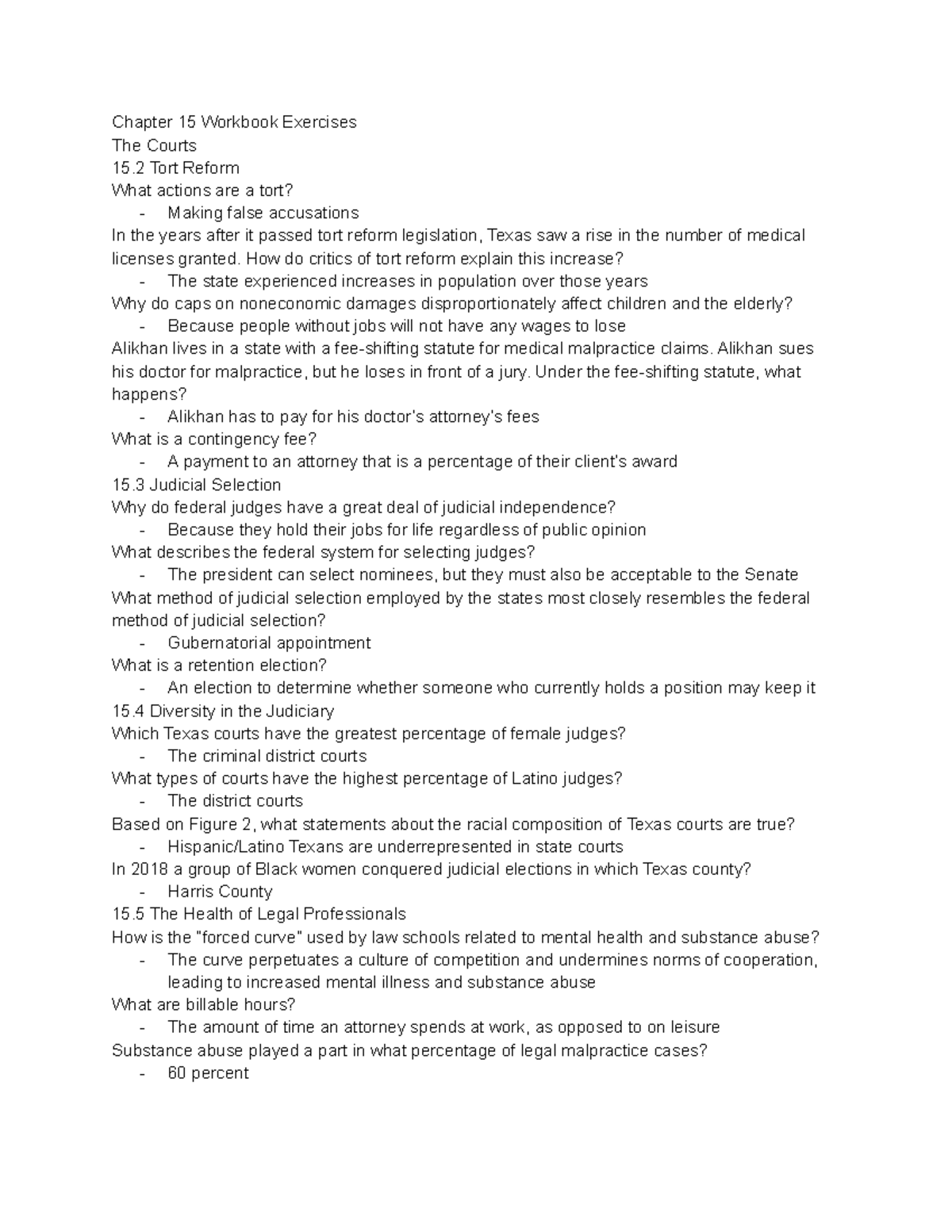 PSCI 2306 Ch 15 Wkbk Exercises - Chapter 15 Workbook Exercises The ...