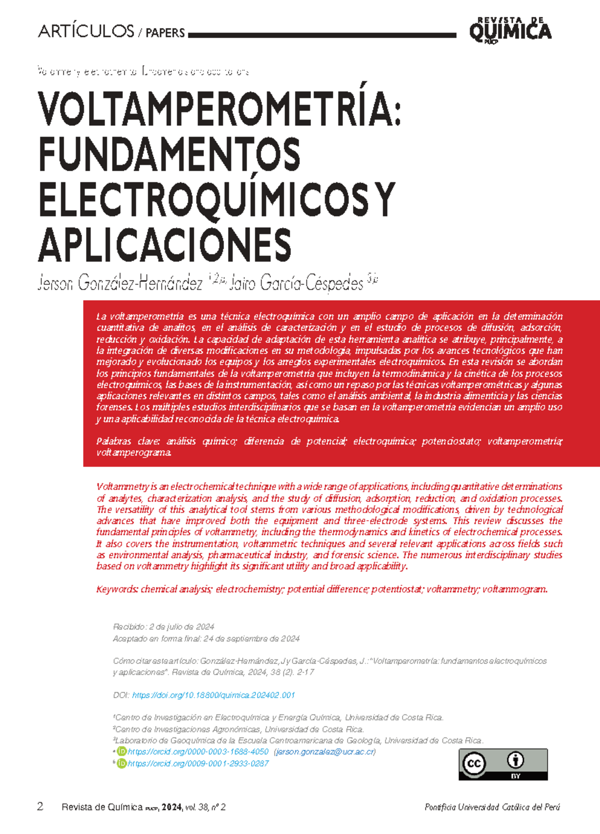 Voltamperometría: Fundamentos Electroc. y Aplicaciones en Química - Studocu