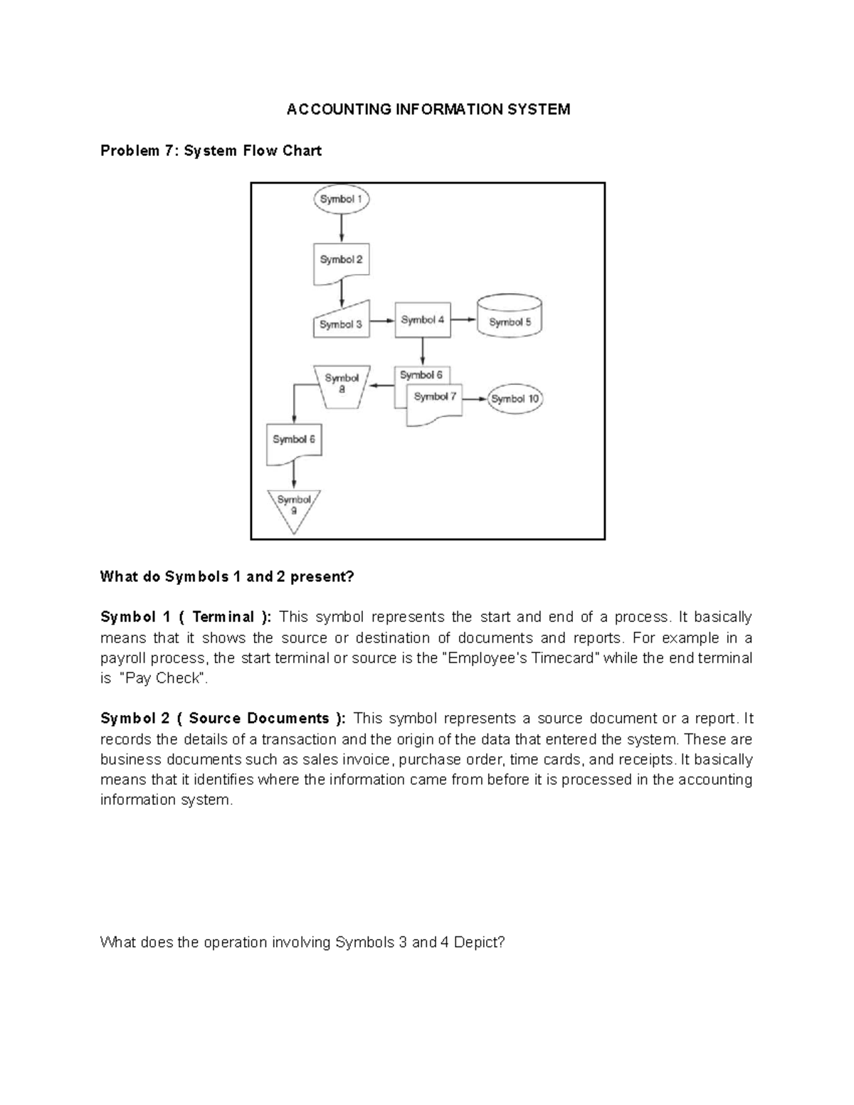 ACCT 101: System Flow Chart Symbols Explained - Studocu