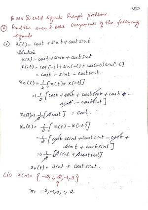 Unit 2 part1 - Mgmgmg - I Unit Analysis of Continuous Time Signals ...