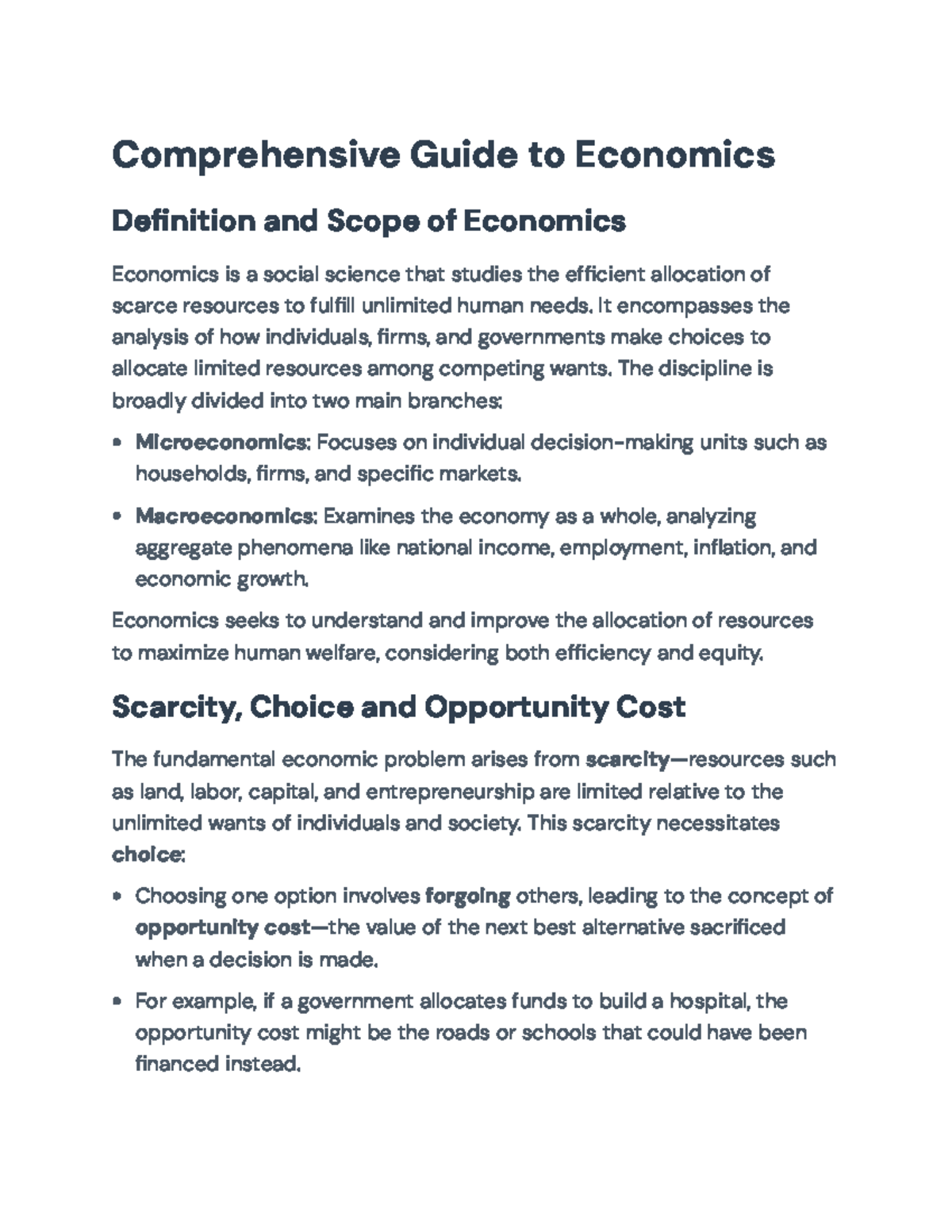 Comprehensive Guide to Economics: Key Concepts & Theories Explained ...