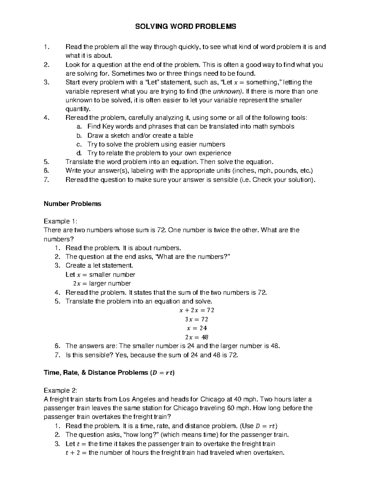 Solving Word Problems: A Comprehensive Guide for Students - Studocu