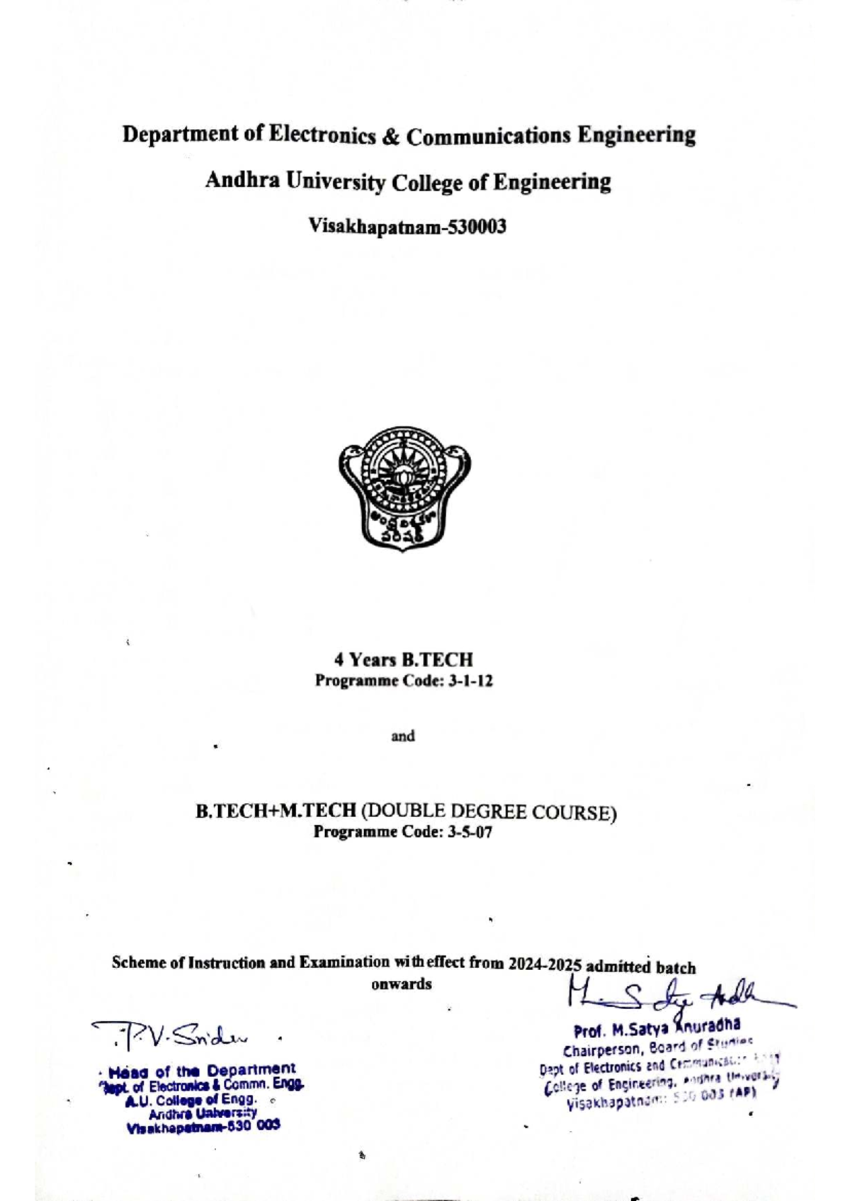 B.Tech & M.Tech Syllabus and Model Papers (I-IV & I-VI Sem) - Studocu