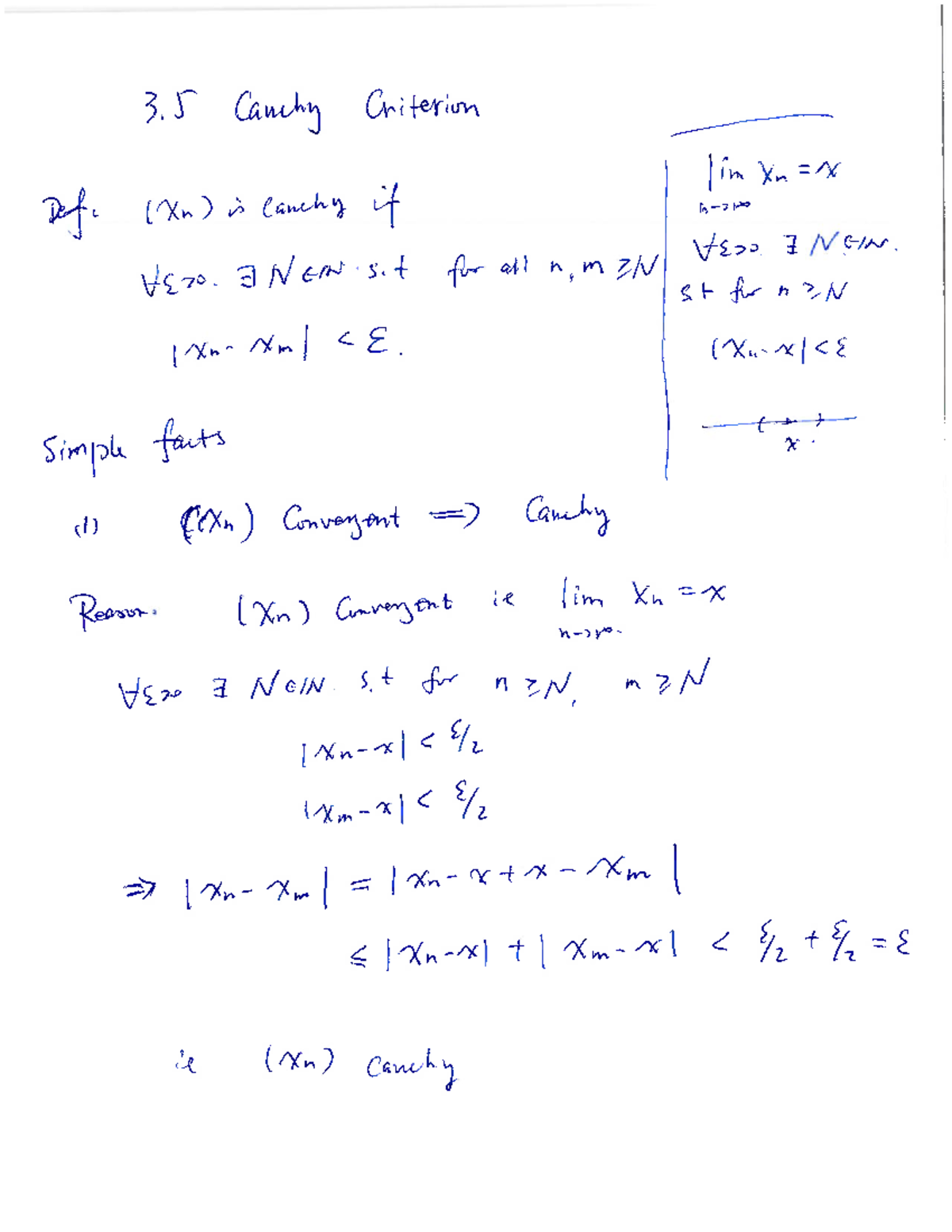 Lecture 20: Cauchy Criterion and Convergence in MA 34100 - Studocu