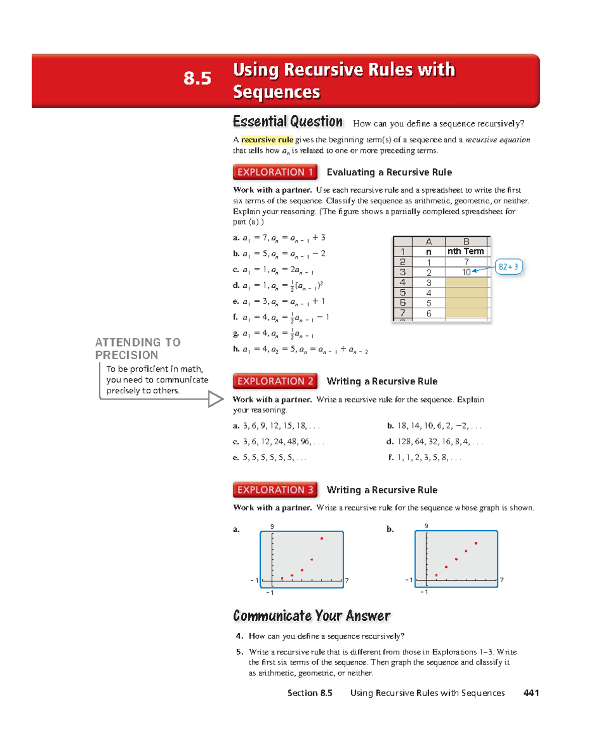 Using Recursive Rules with Sequences - Chapter 8 Notes (Course Code ...