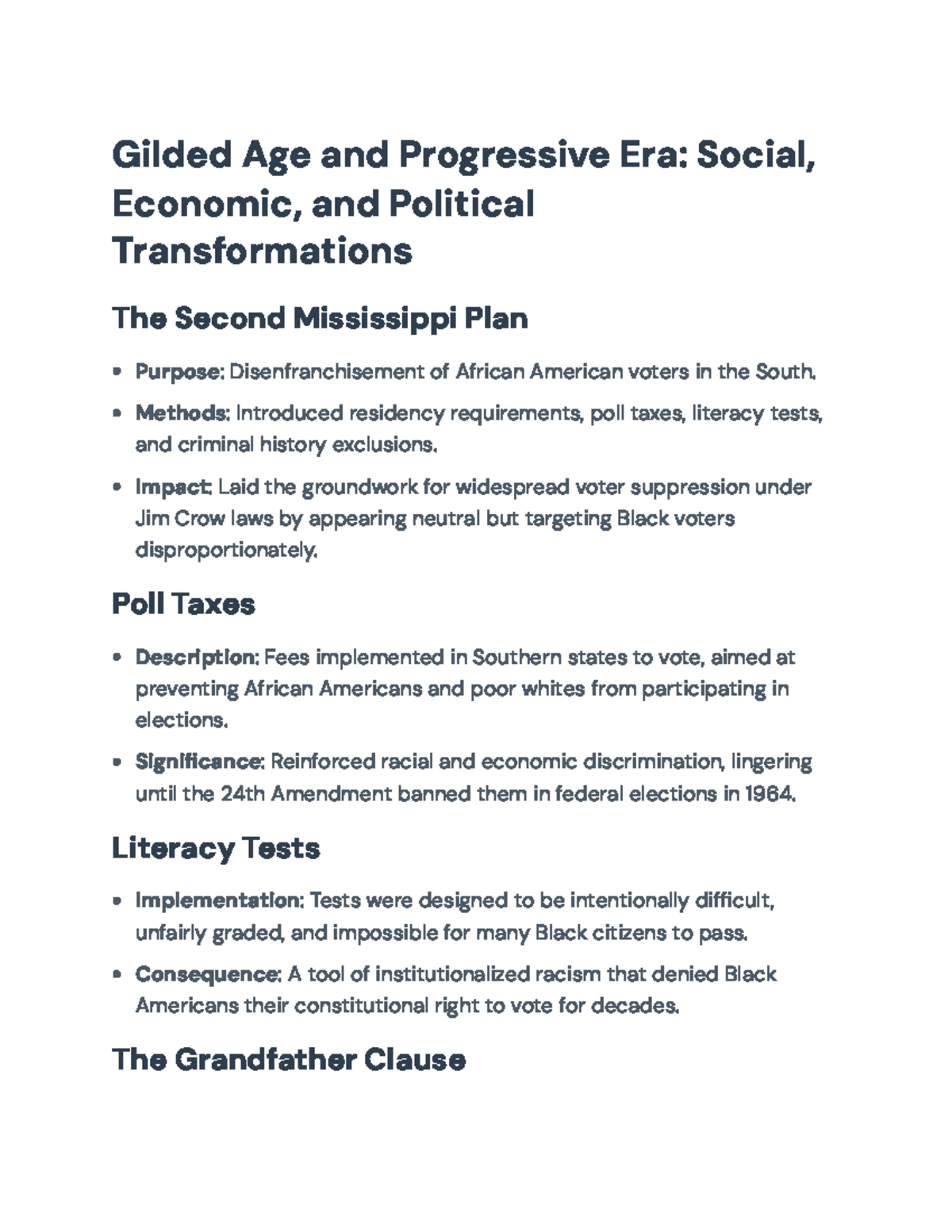 The Gilded Age & Progressive Era: Social, Economic, & Political Changes ...