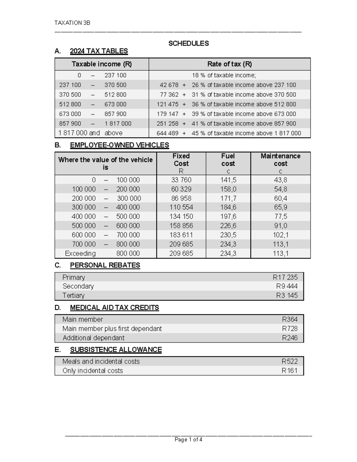 2024 tax tables and other addendums - - Studocu