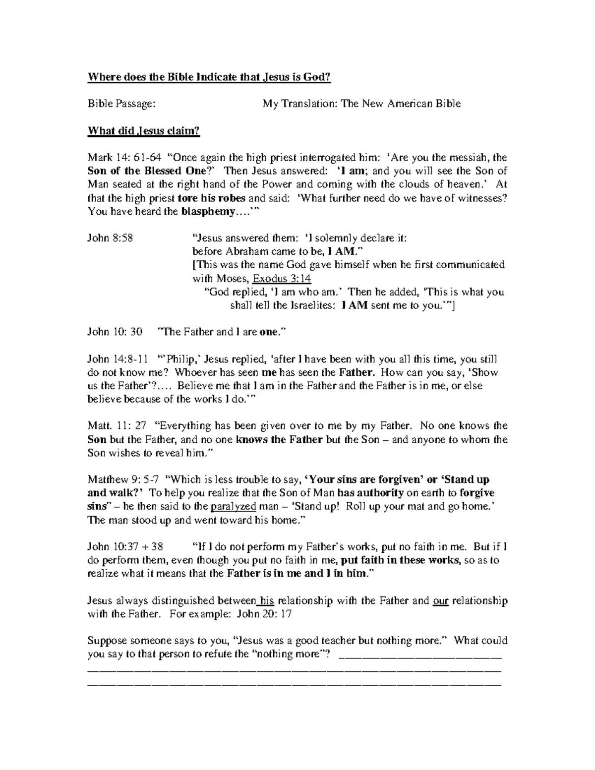 Jesus is God: Biblical Evidence & Significance Analysis - Studeersnel