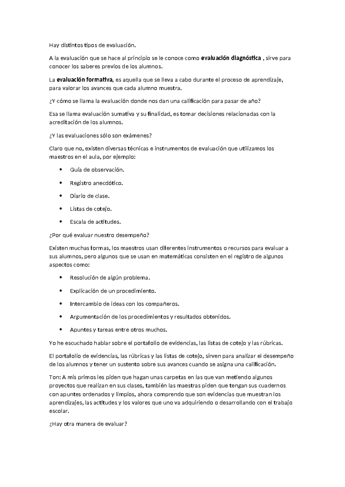 Tipos De Evaluación Diagnóstica Formativa Y Sumativa En Educación 0400