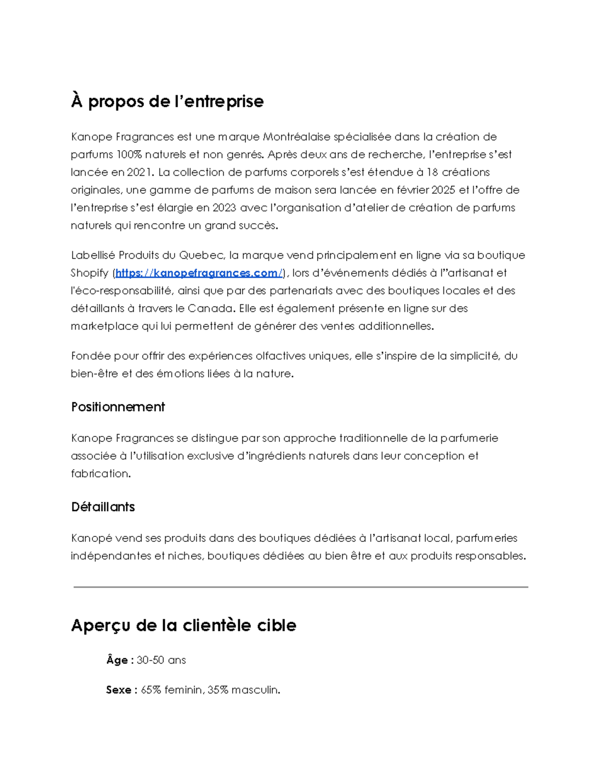 Brief client Kanopé Fragrances H25.docx - À propos de l’entreprise ...