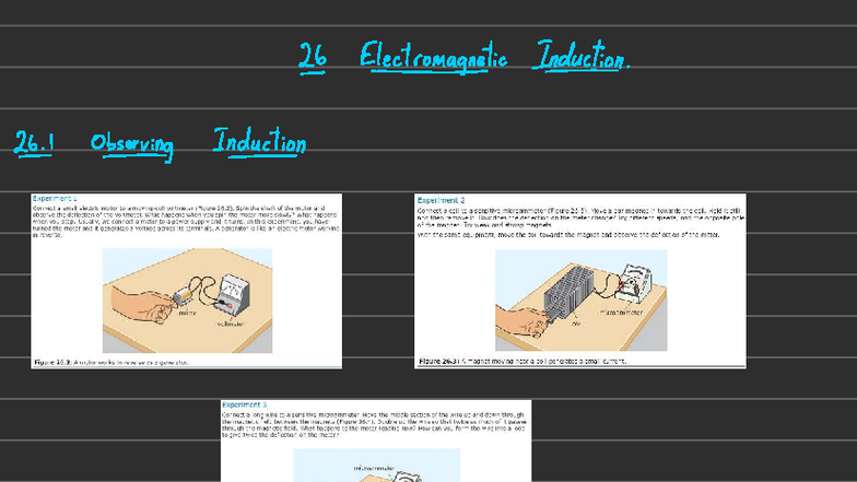 26. Electromagnetic Induction: Experiments and Key Concepts - Studocu