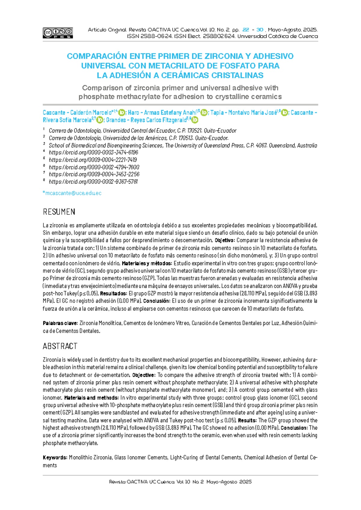 Comparación entre Primer de Zirconia y Adhesivo Universal en ...