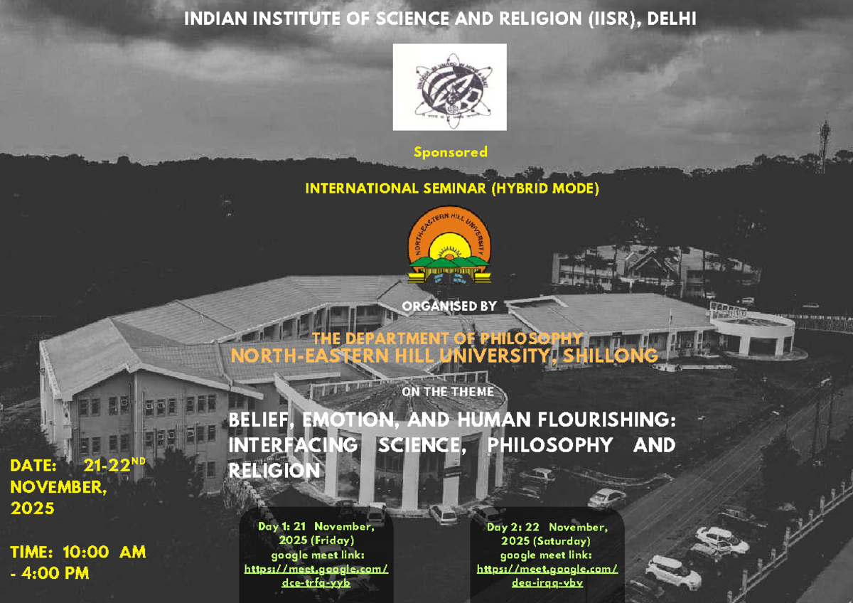 International Seminar on Belief, Emotion, and Human Flourishing (IISR ...