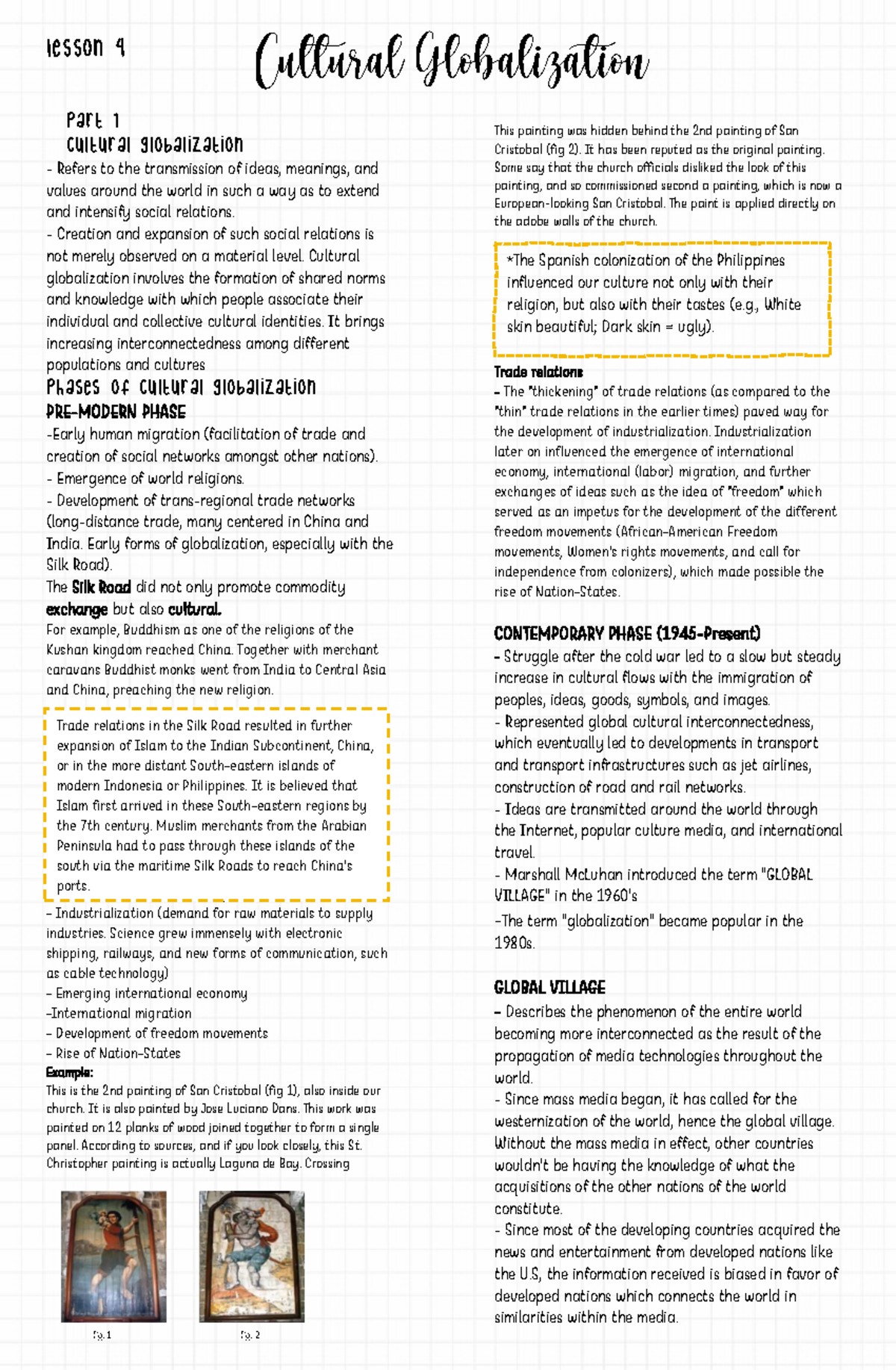 Lesson 4 - Cultural Globalization: Phases and Perspectives - Studocu