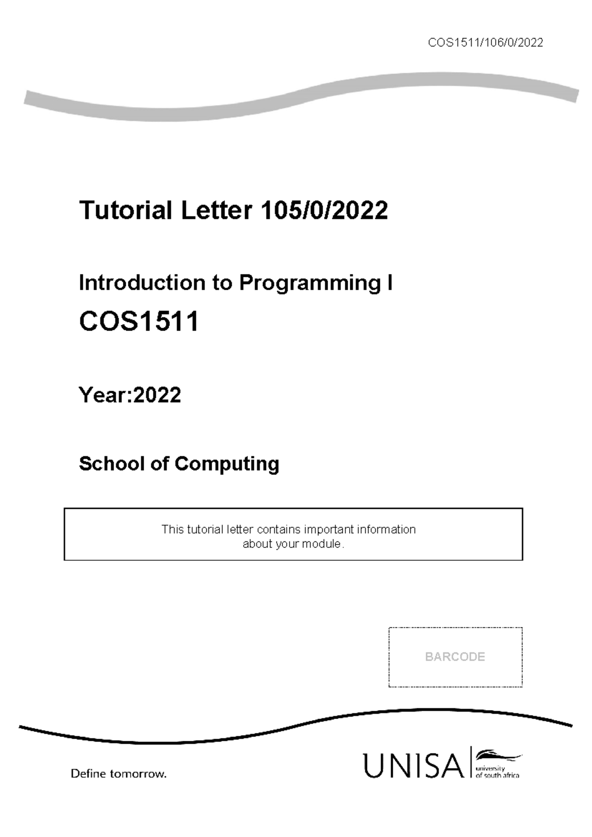 COS1511 Assignment 4: Programming Functions and Error Correction - Studocu