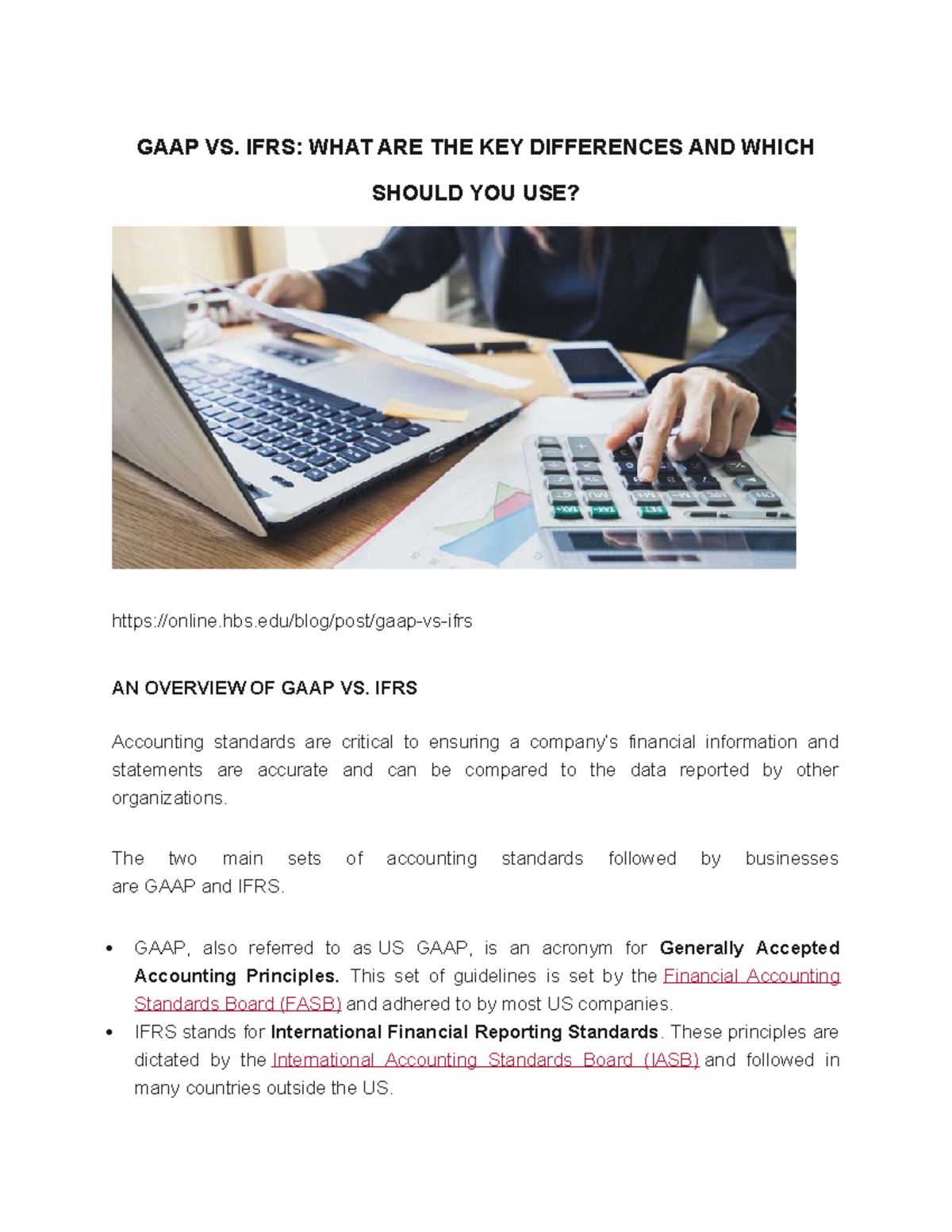 GAAP vs. IFRS: Key Differences and Usage Overview - Studocu