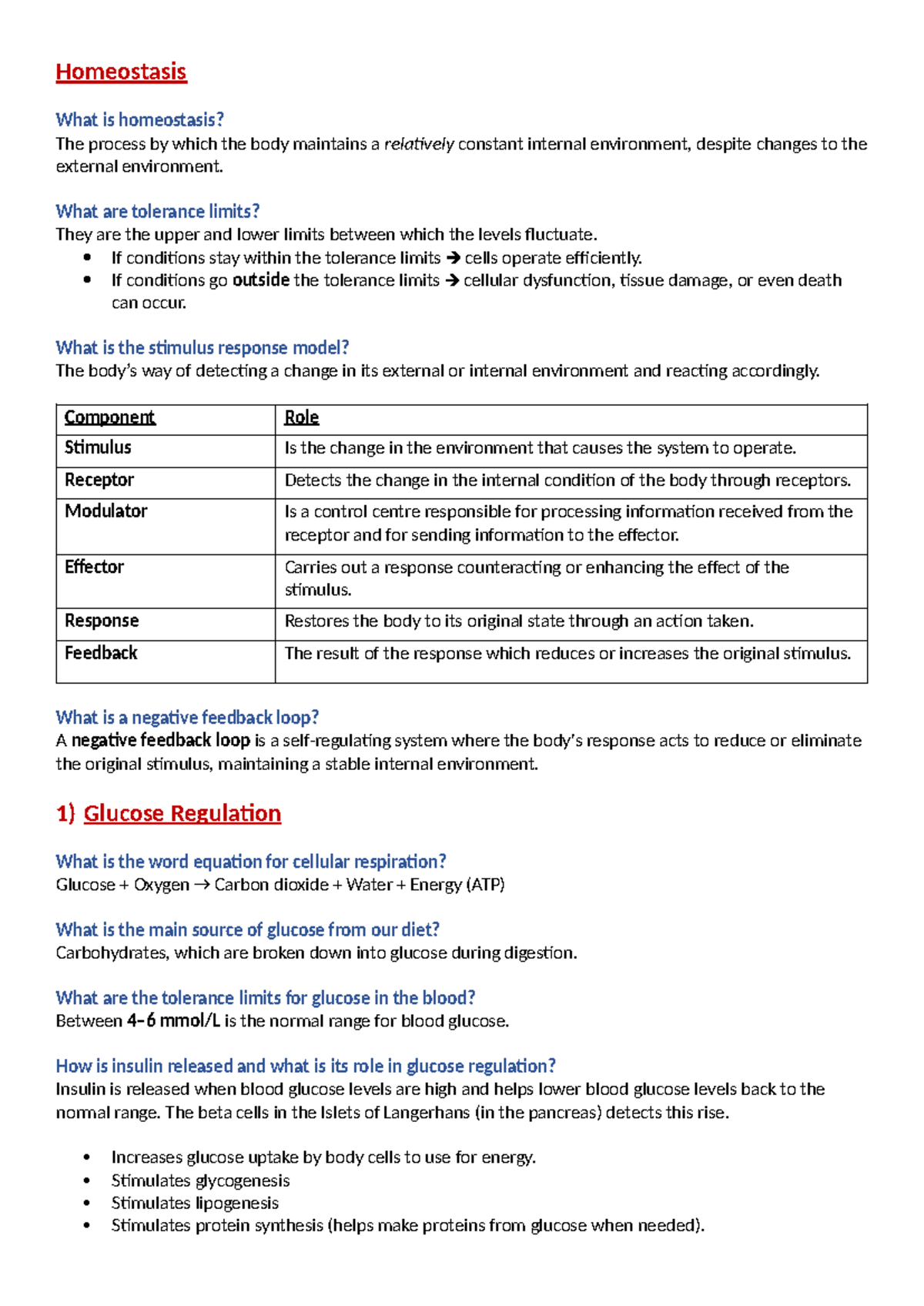 Topic 2 - Homeostasis: Understanding Internal Regulation Mechanisms ...