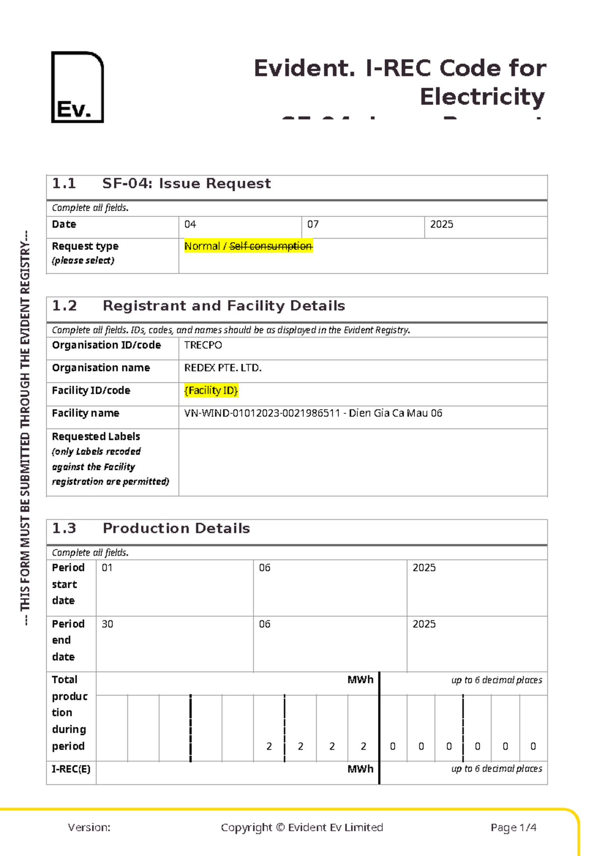 Evident Electricity Issue Request Form 2025 - TRECPO - Studocu
