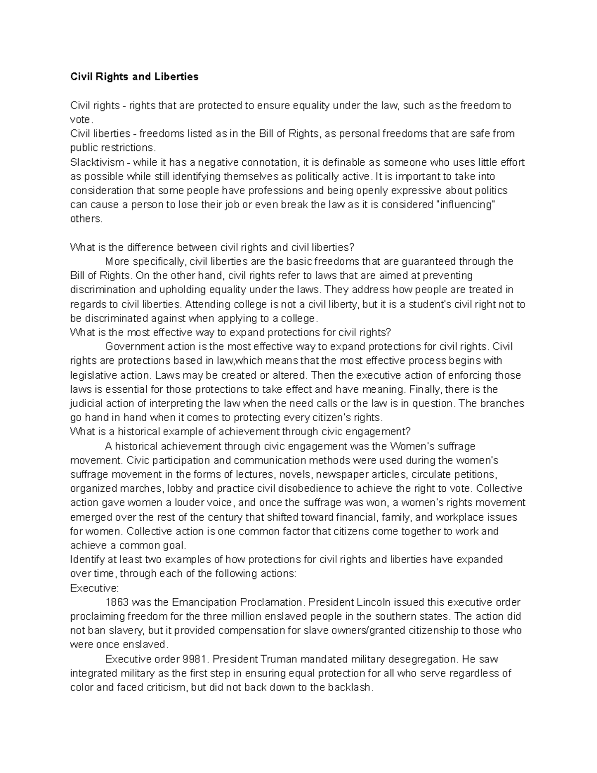 American Government Module 3 Notes 03 - Civil Rights and Liberties ...