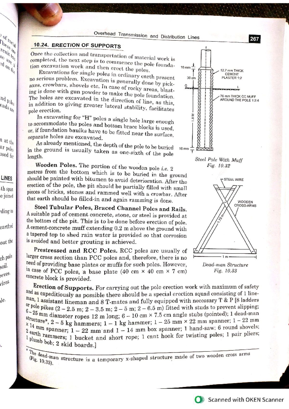 Pole Erection Method - Lecture Notes on Transmission Lines - Studocu