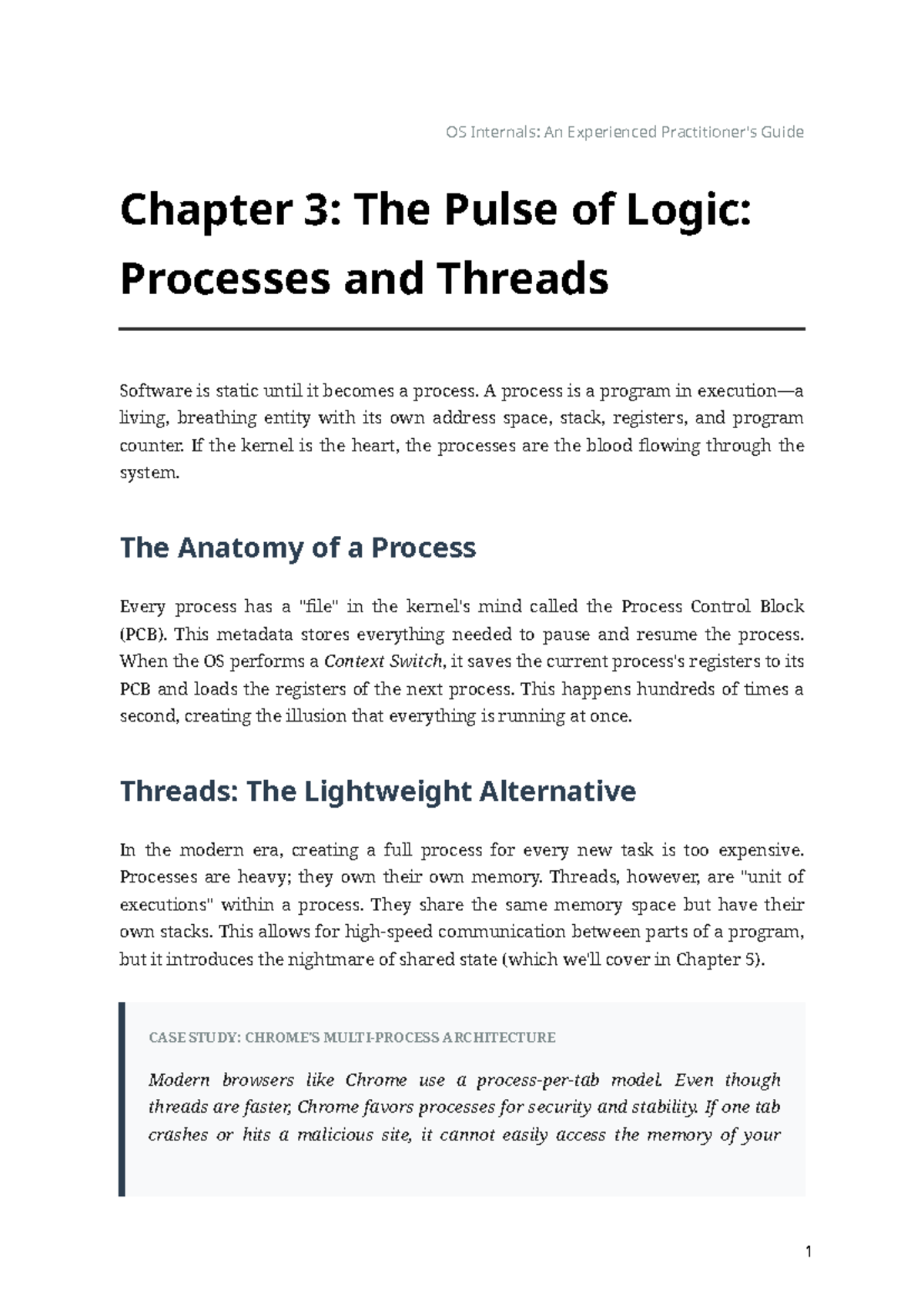 OS Internals (Chapter 3): The Pulse of Logic - Processes & Threads ...