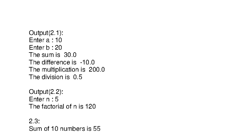 Programming Output Observations for CS101: Functions & Logic - Studocu