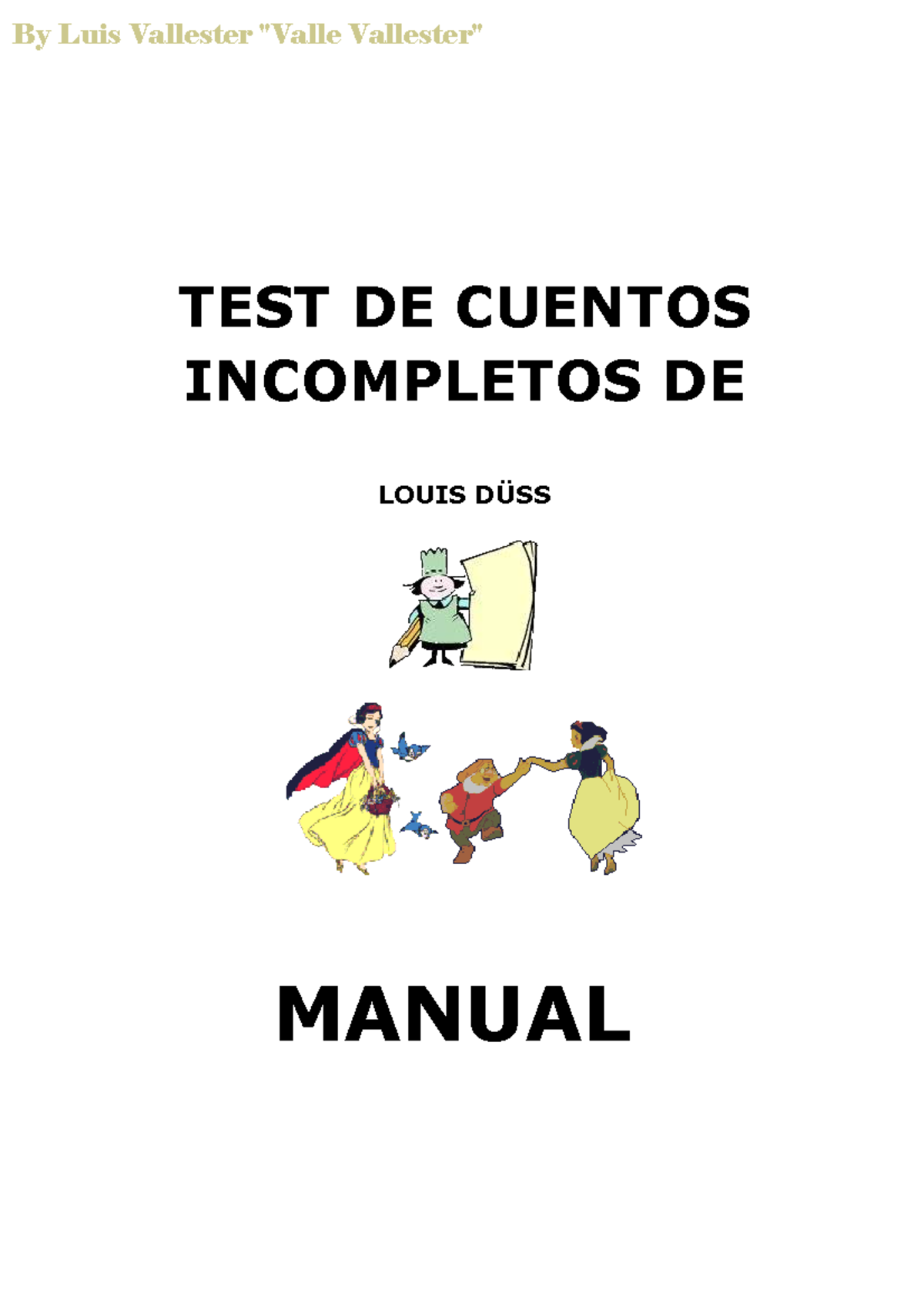 Manual del Test de Cuentos Incompletos de Louis Düss - Studocu
